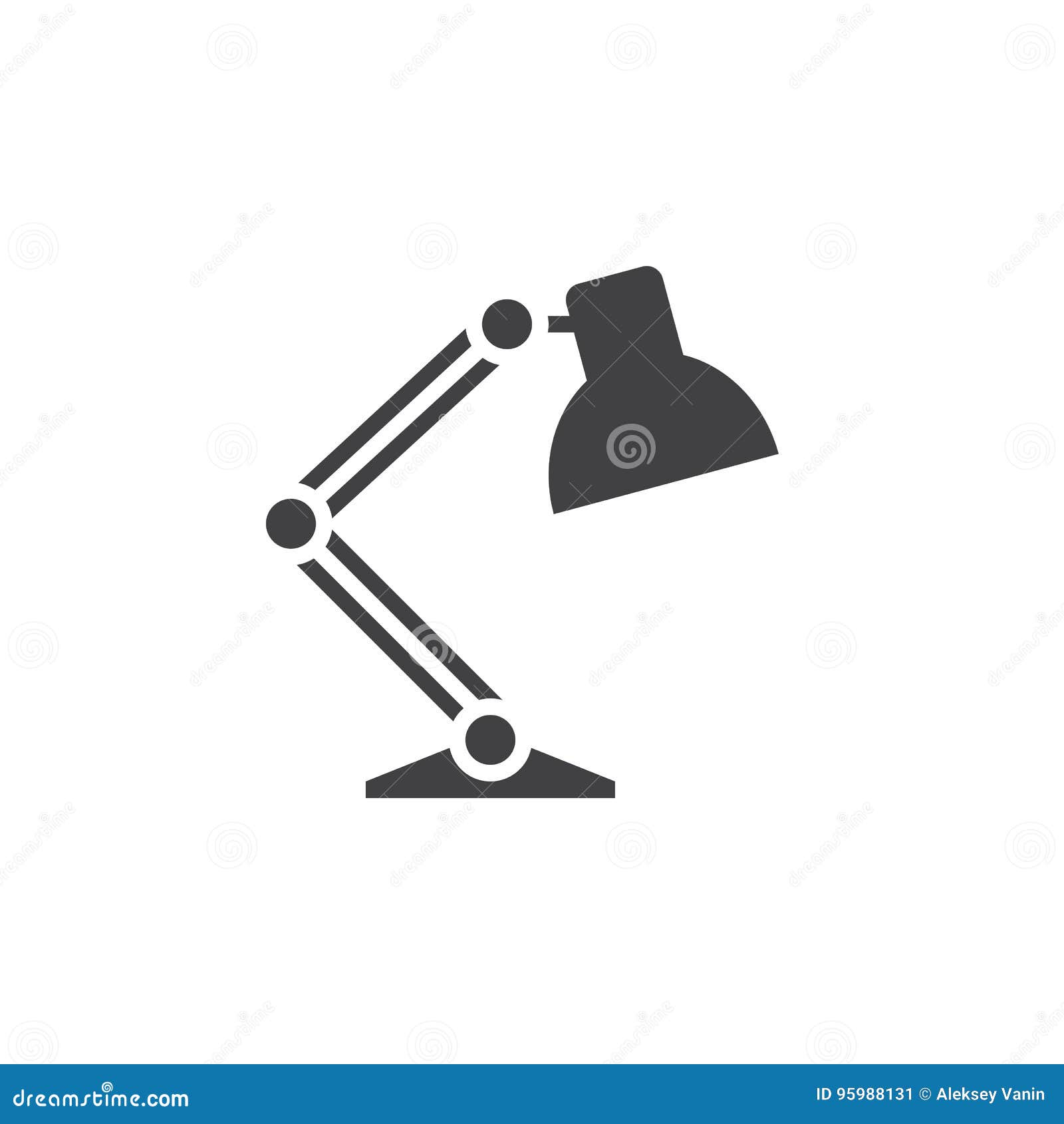 Desk Lamp Icon Vector, Solid Logo, Pictogram Isolated on White, Stock ...