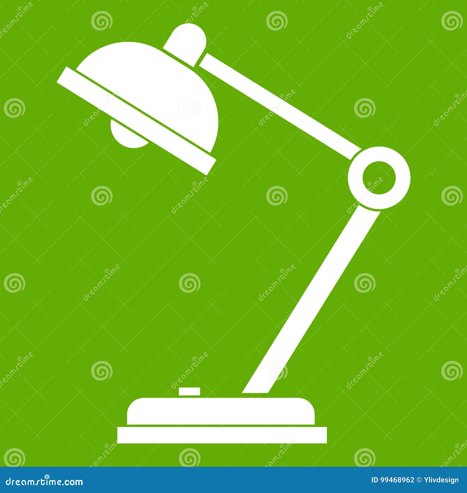 Desk lamp icon green stock vector. Illustration of hotel - 99468962