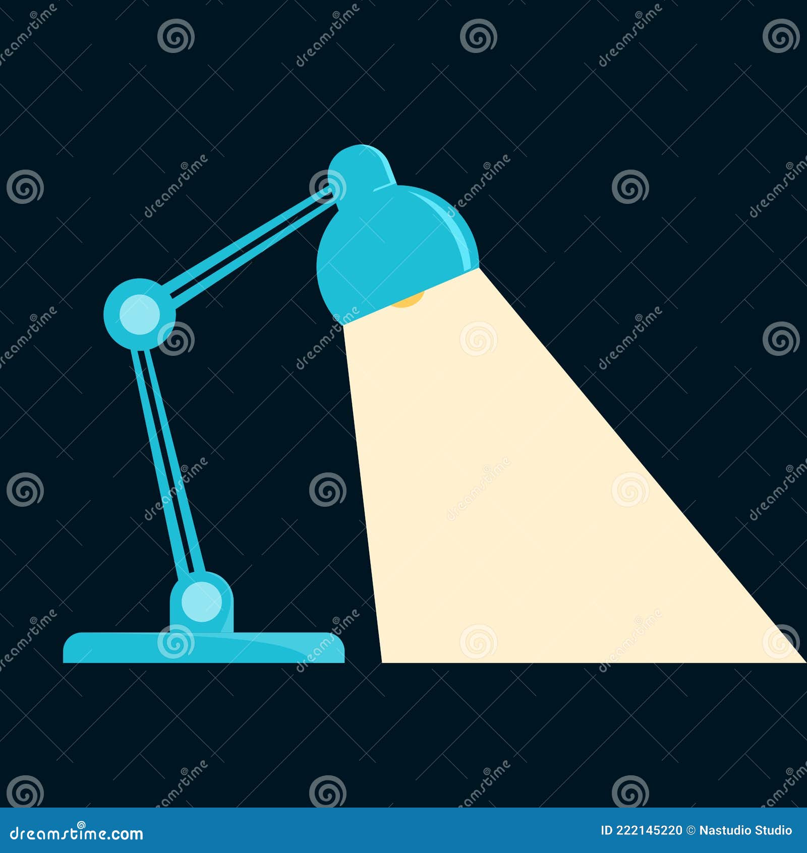 Desk Lamp. Reading Lamp with Light Stock Vector - Illustration of ...