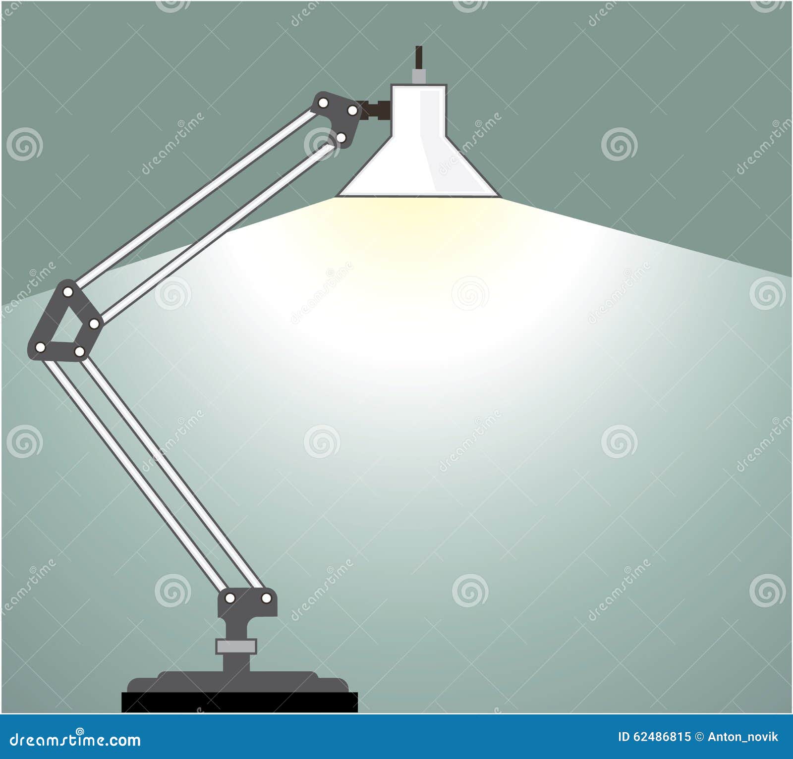 Desk Lamp vector stock vector. Illustration of color - 62486815