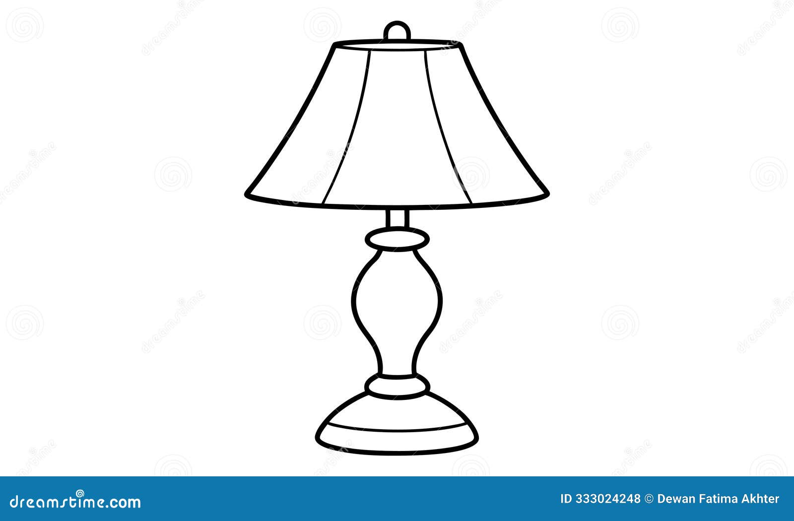 Desk Lamp Vector One Line Draw Icon. Lamp Linear Continuous Outline in ...