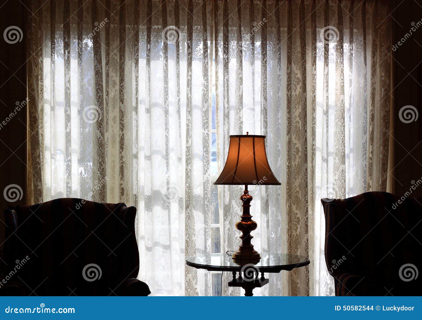 Desk Lamp by Window stock photo. Image of antique, life - 50582544