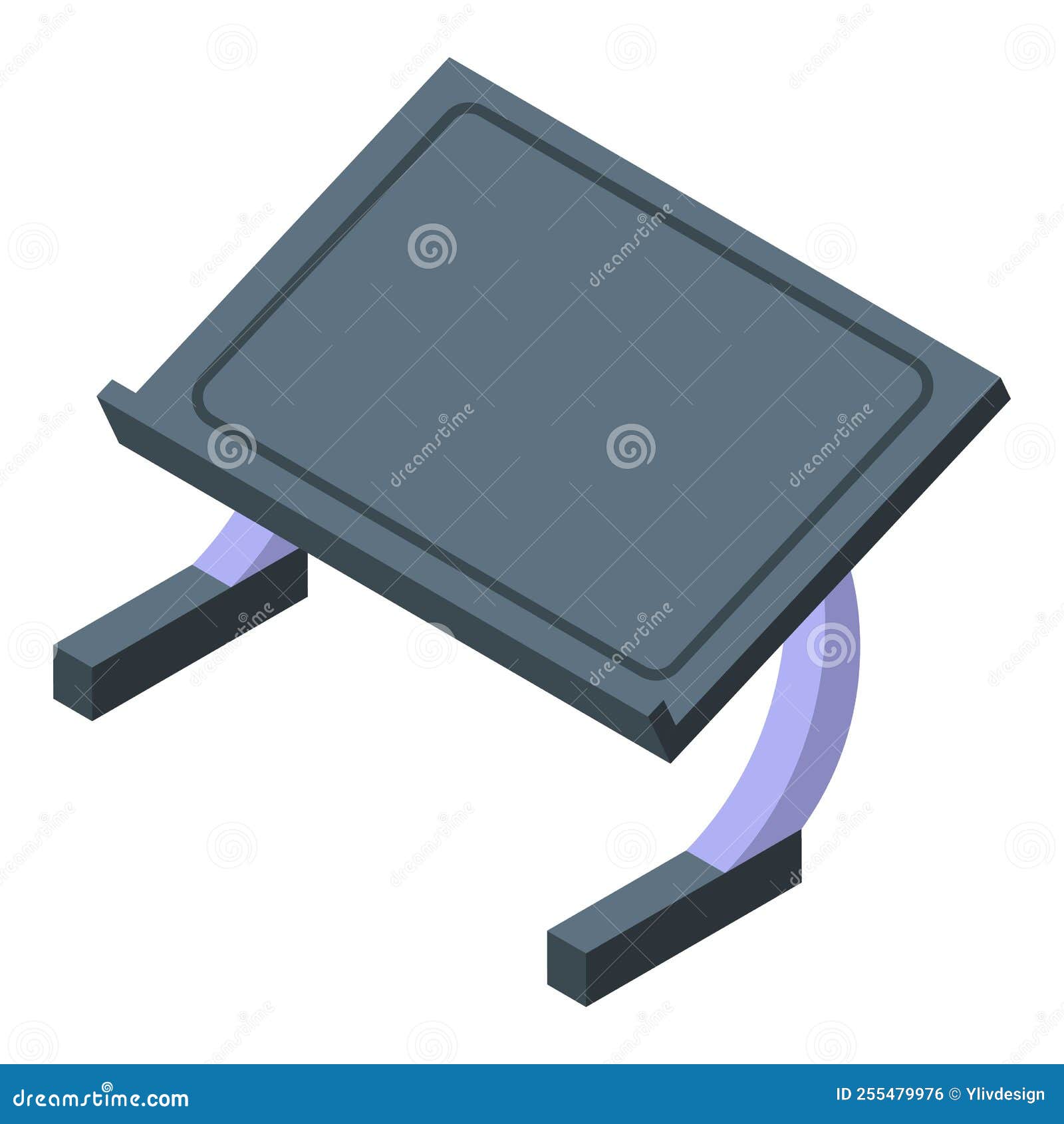 Desk Laptop Stand Icon Isometric Vector. Computer Table Stock ...