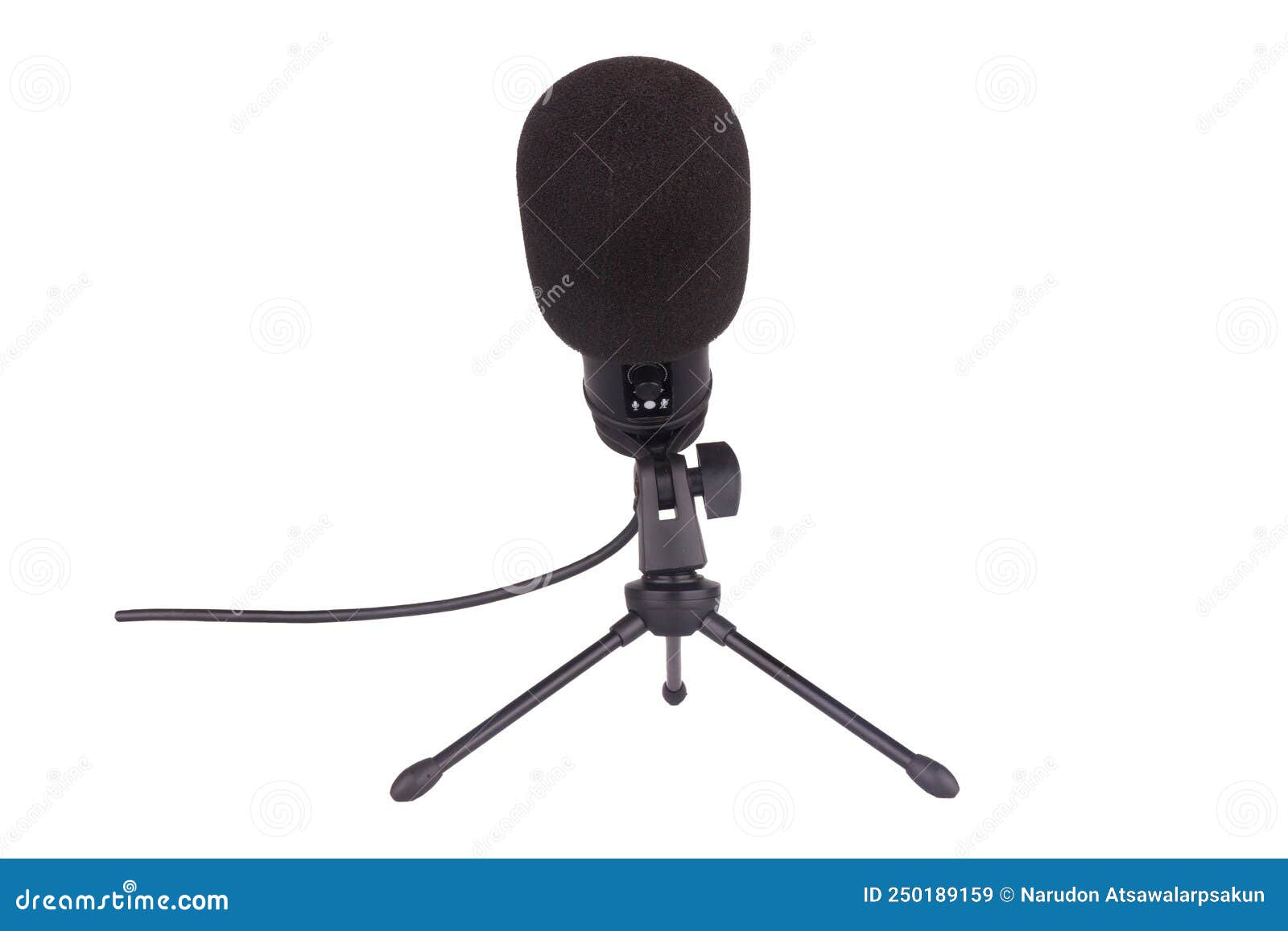 Desk Mic Isolated on White Background Stock Image - Image of laptop ...