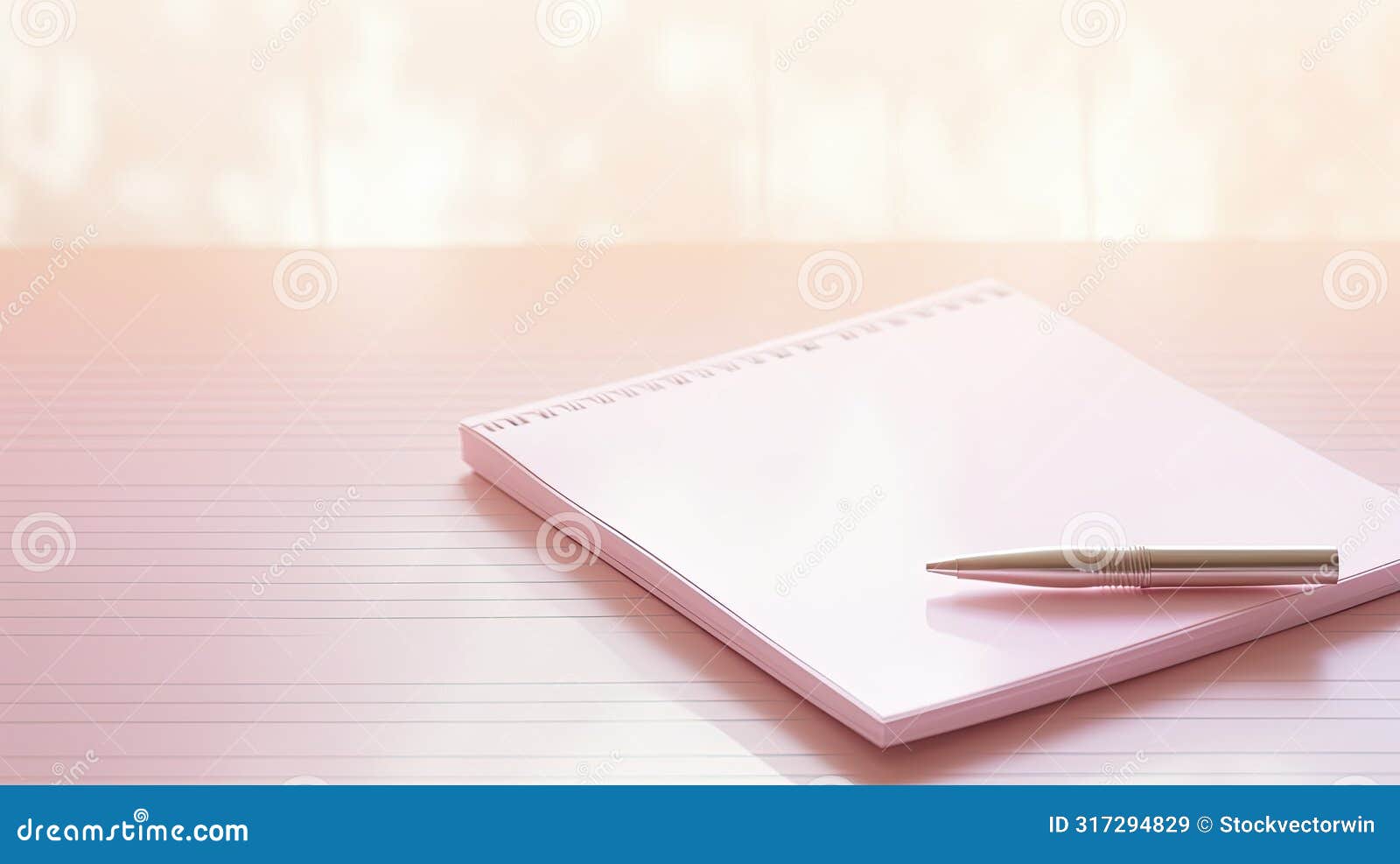Desk notepad pink stock illustration. Illustration of delicate - 317294829