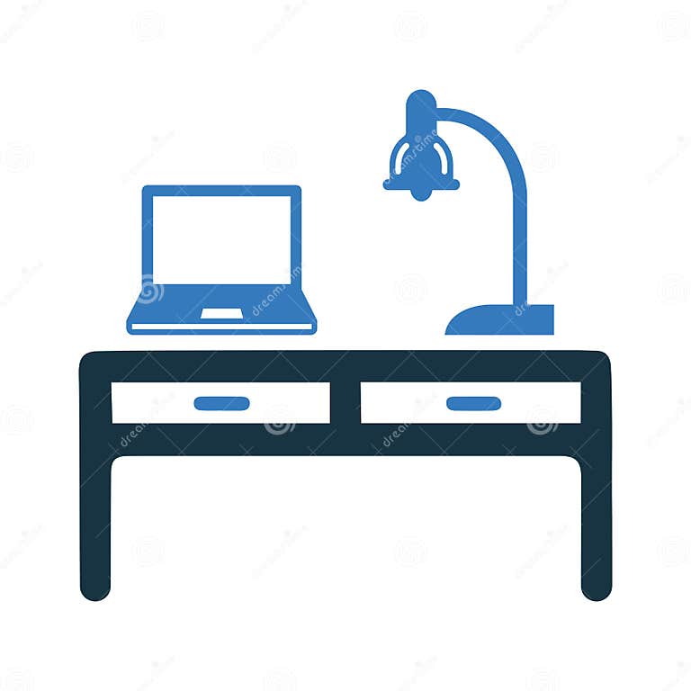 Desk, Office, Work, Table Icon. Simple Vector Design Stock Vector ...