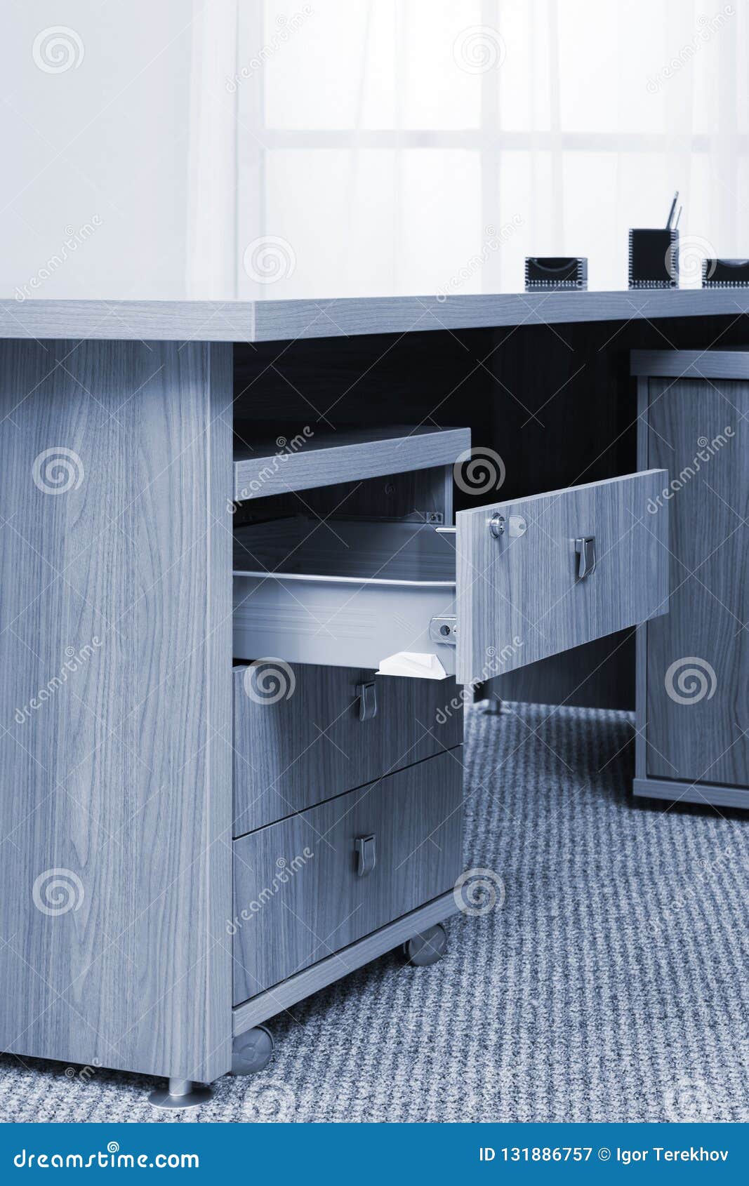 Open Drawer With Stainless Steel Utensil Set, Closeup. Order In Kitchen ...