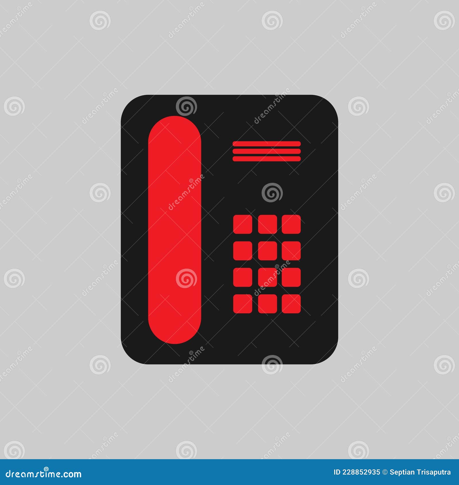 Desk Phone Classic Flat Logo Icon Stock Vector - Illustration of ...