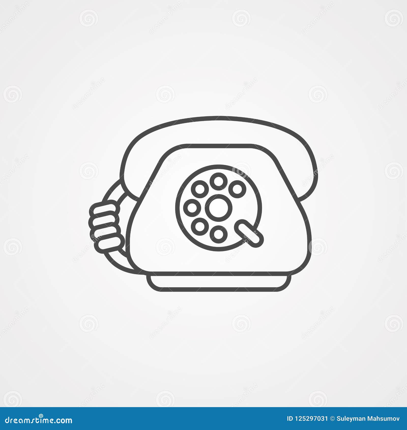 Desk Phone Vector Icon Sign Symbol Stock Vector - Illustration of ...