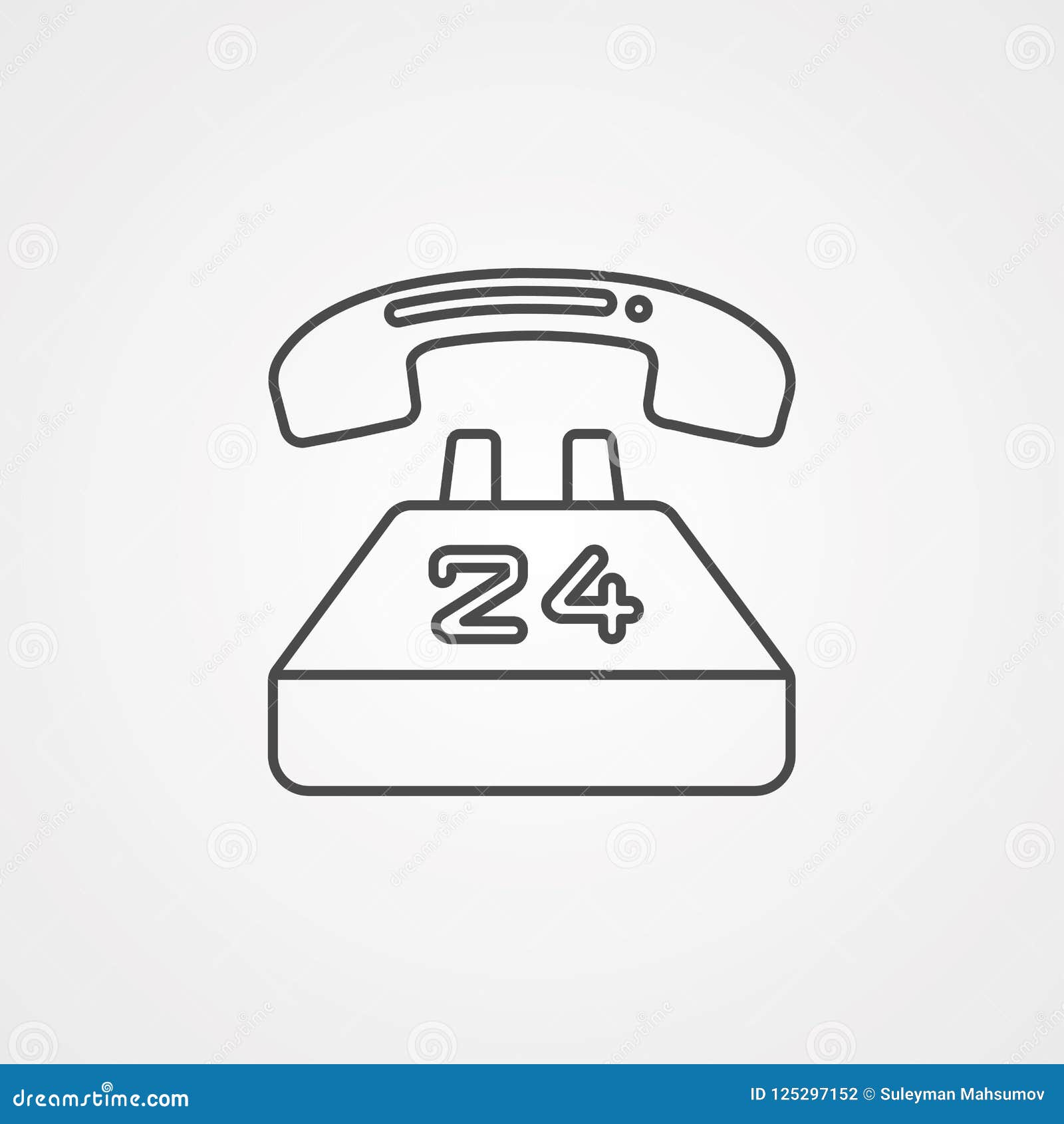 Desk Phone Vector Icon Sign Symbol Stock Vector - Illustration of ...
