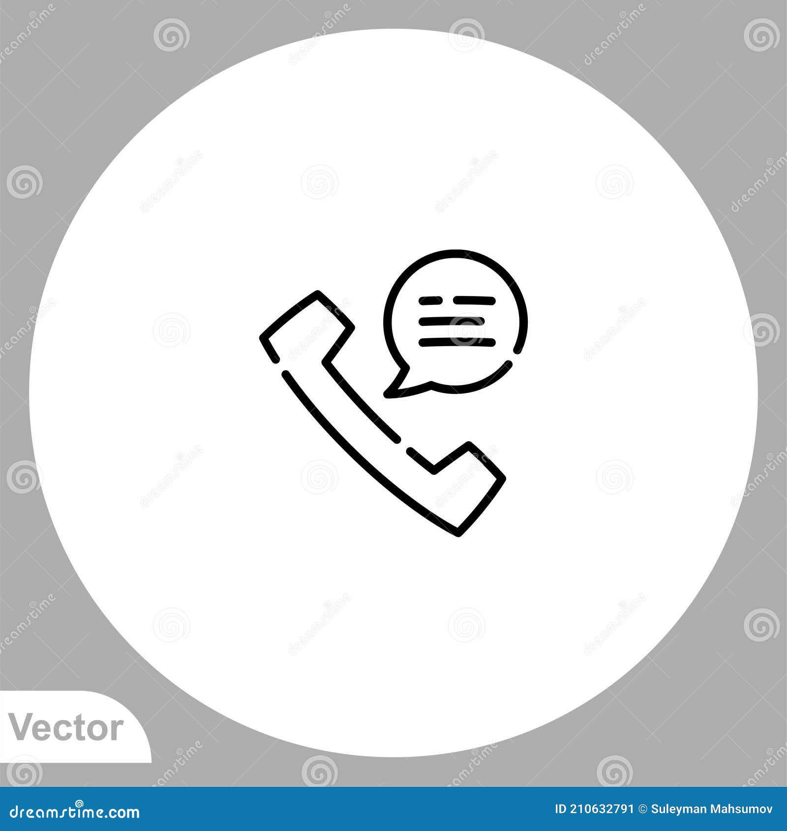 Desk Phone Vector Icon Sign Symbol Stock Illustration - Illustration of ...
