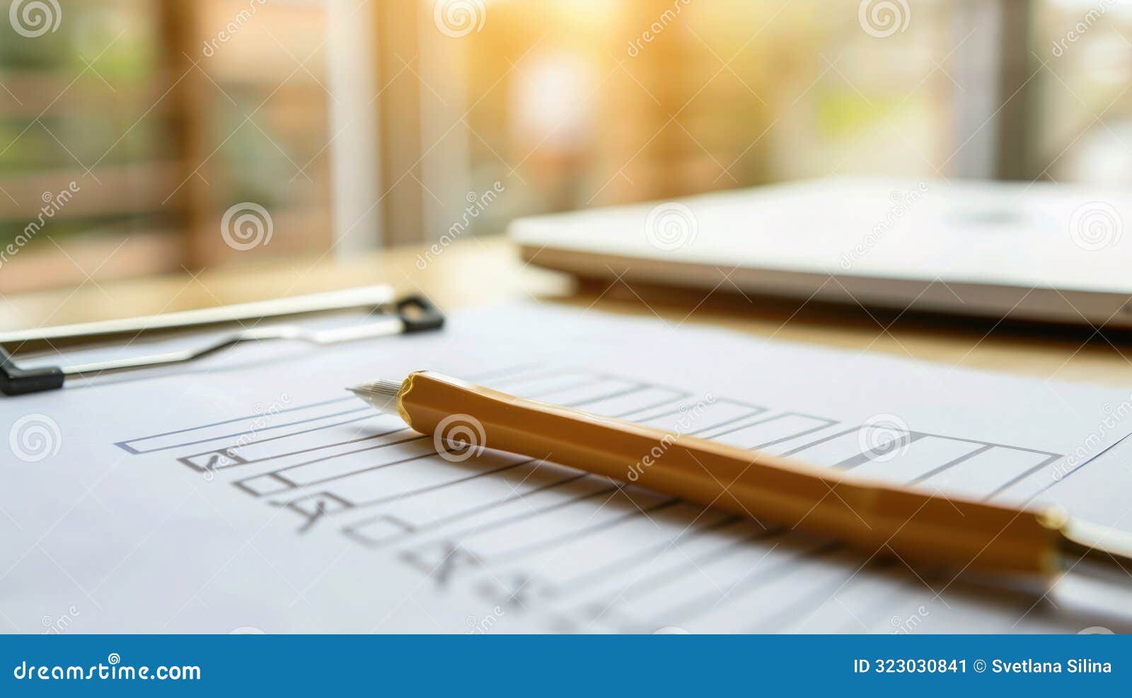Desk Setup with Research Quality Checklist and Graphs, Ready for ...