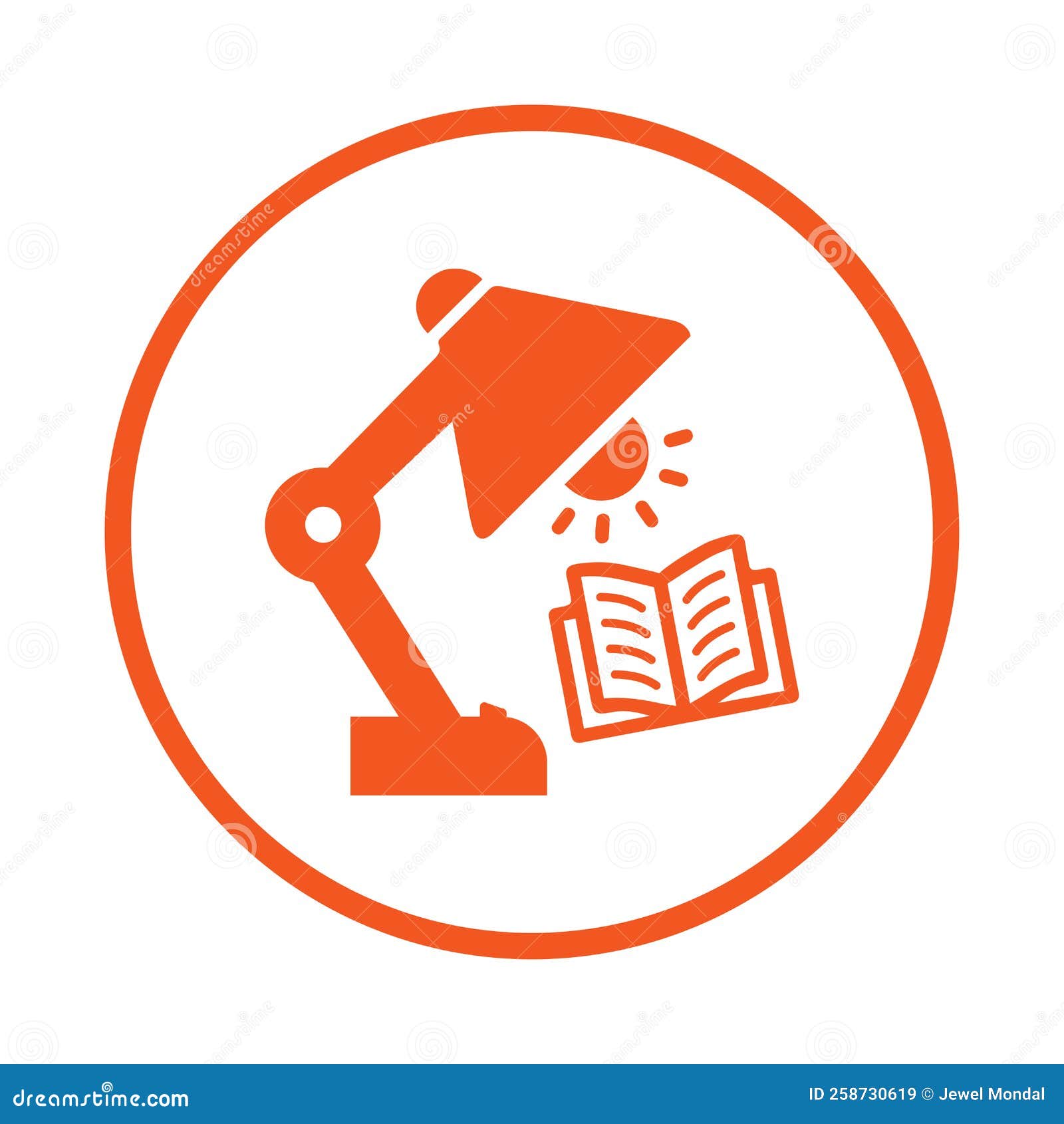 Desk, Table, Lamp, Open Book, Read Icon. Orange Vector Sketch Stock ... Desk, Table, Lamp, Open Book, Read Icon. Orange Vector Sketch Stock ...