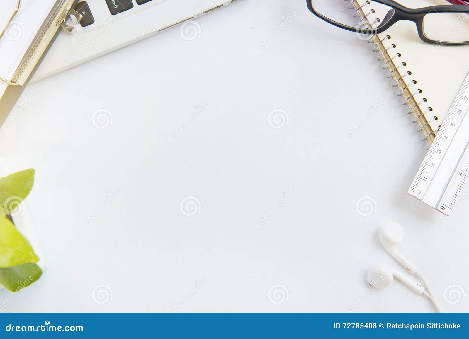 Desk with Tools and Notebook Office Stock Photo - Image of notebook ...