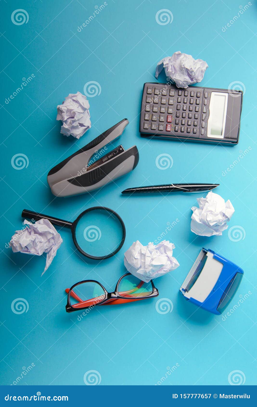 Desk with Tools and Notebook Office Desk Stock Image - Image of table ...
