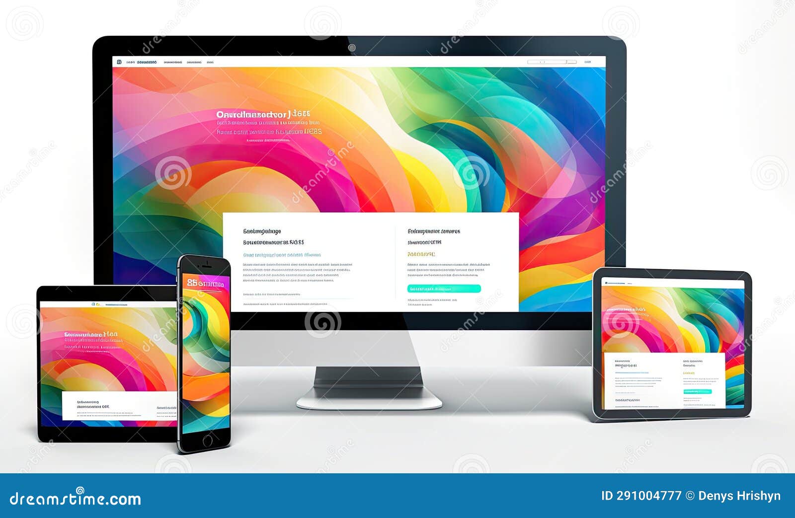 A Desk with Various Electronic Devices Including a Computer, Tablet ...