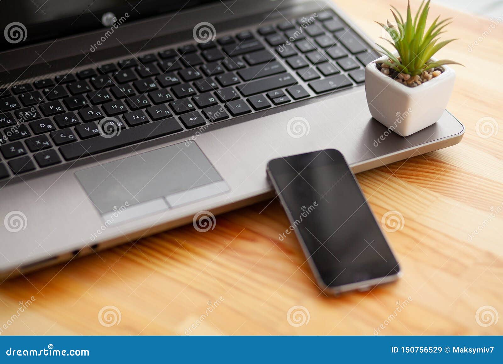 Desk with Various Gadgets and Office Supplies Stock Image - Image of ...