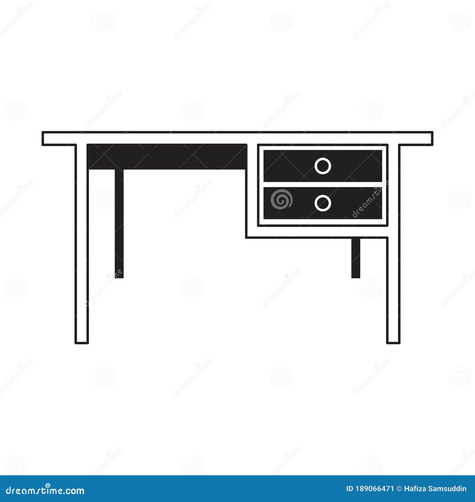 Desk. Vector Illustration Decorative Design Stock Vector - Illustration ...