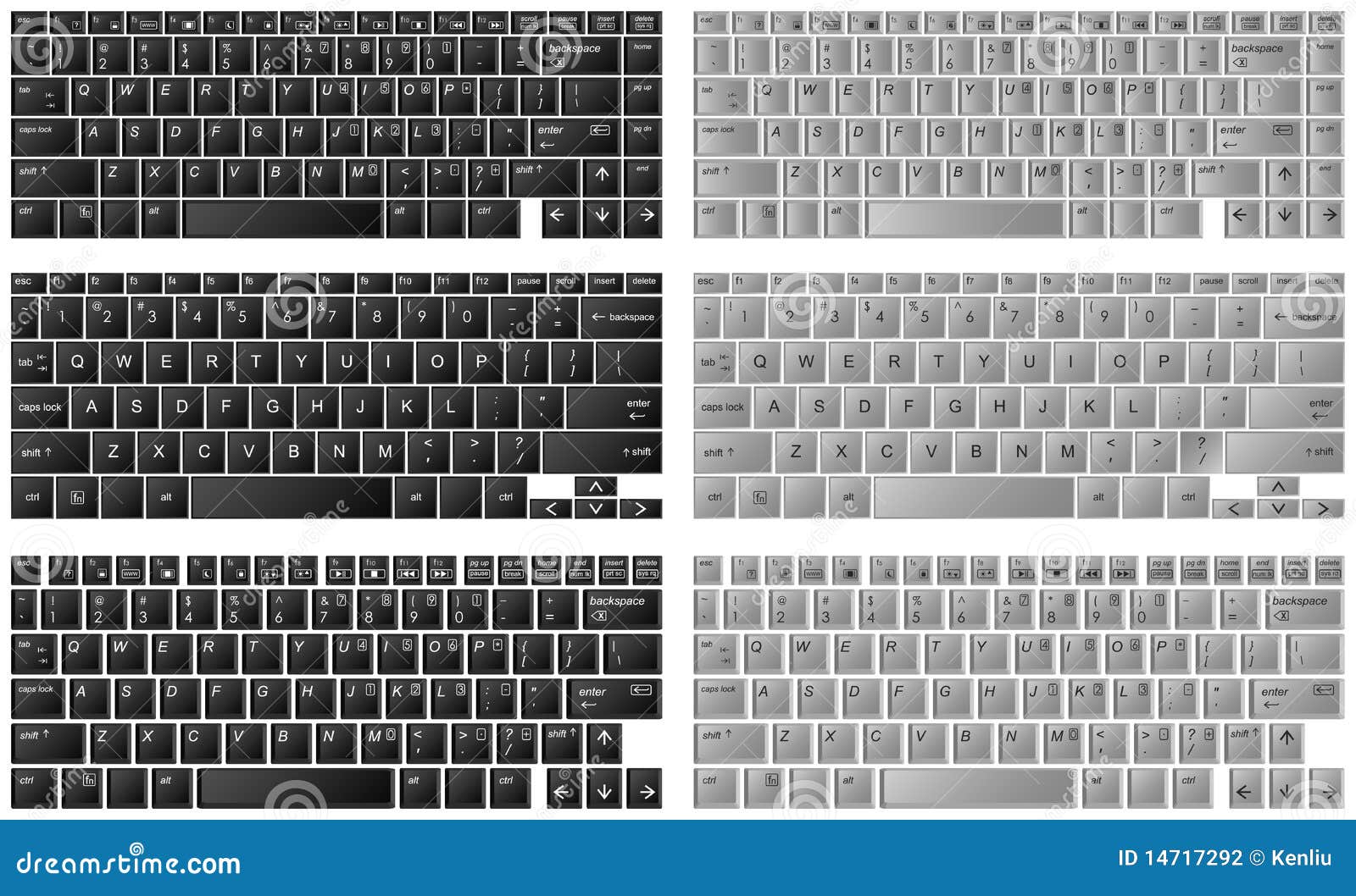 Desktop stock vector. Illustration of keyboard, button - 14717292