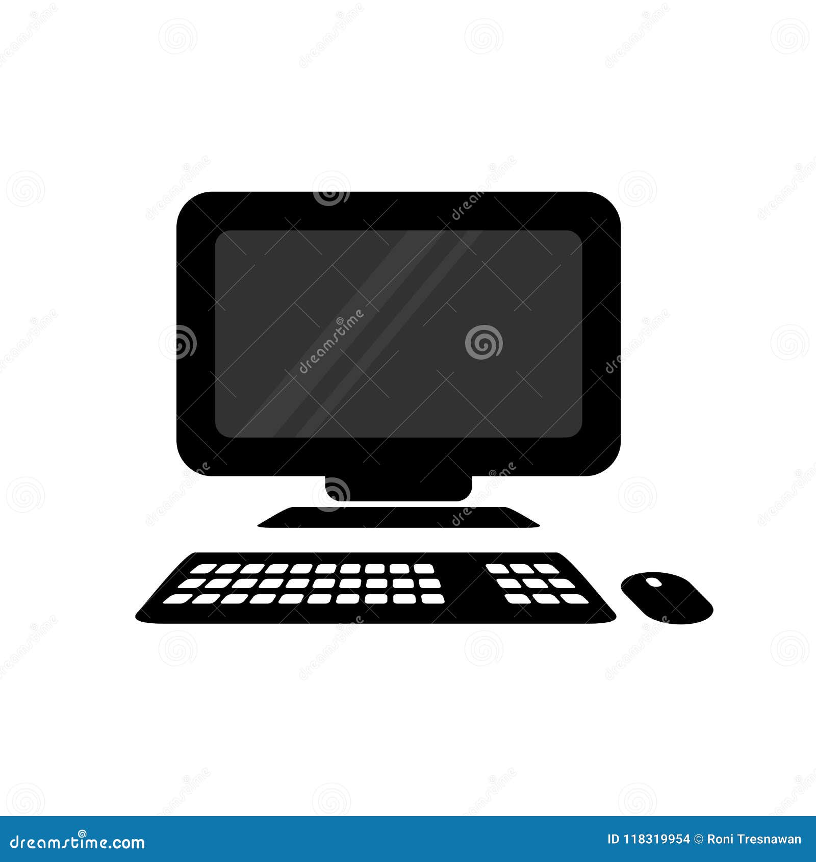 Desktop All in One PC Design Stock Vector - Illustration of monitor ...