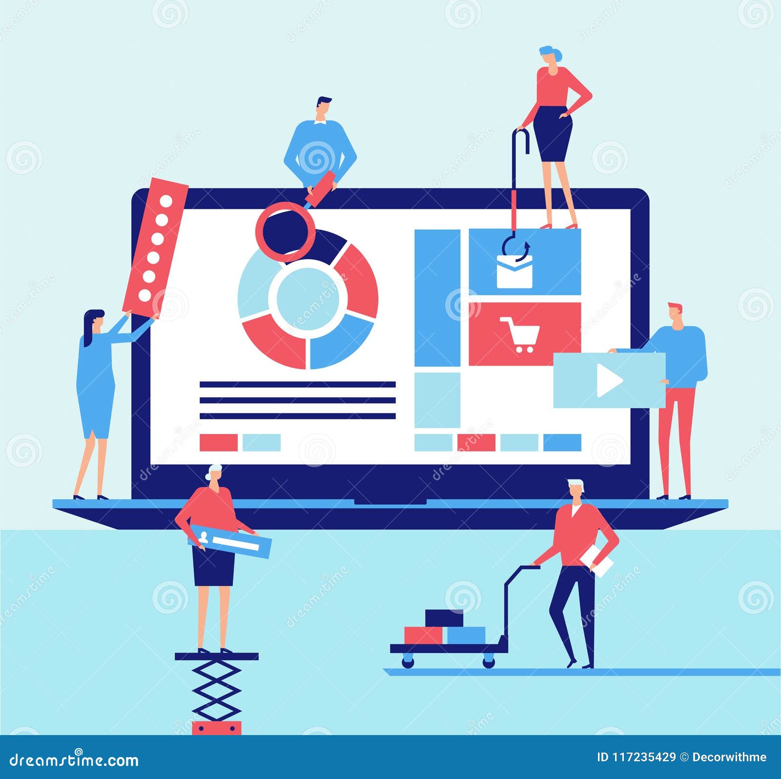 Desktop Application - Flat Design Style Illustration Stock Vector ...