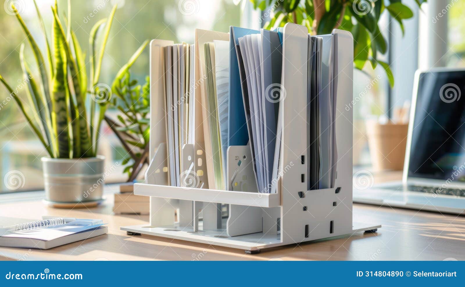 Desktop Brochure Holders for School Receptions Stock Illustration ...