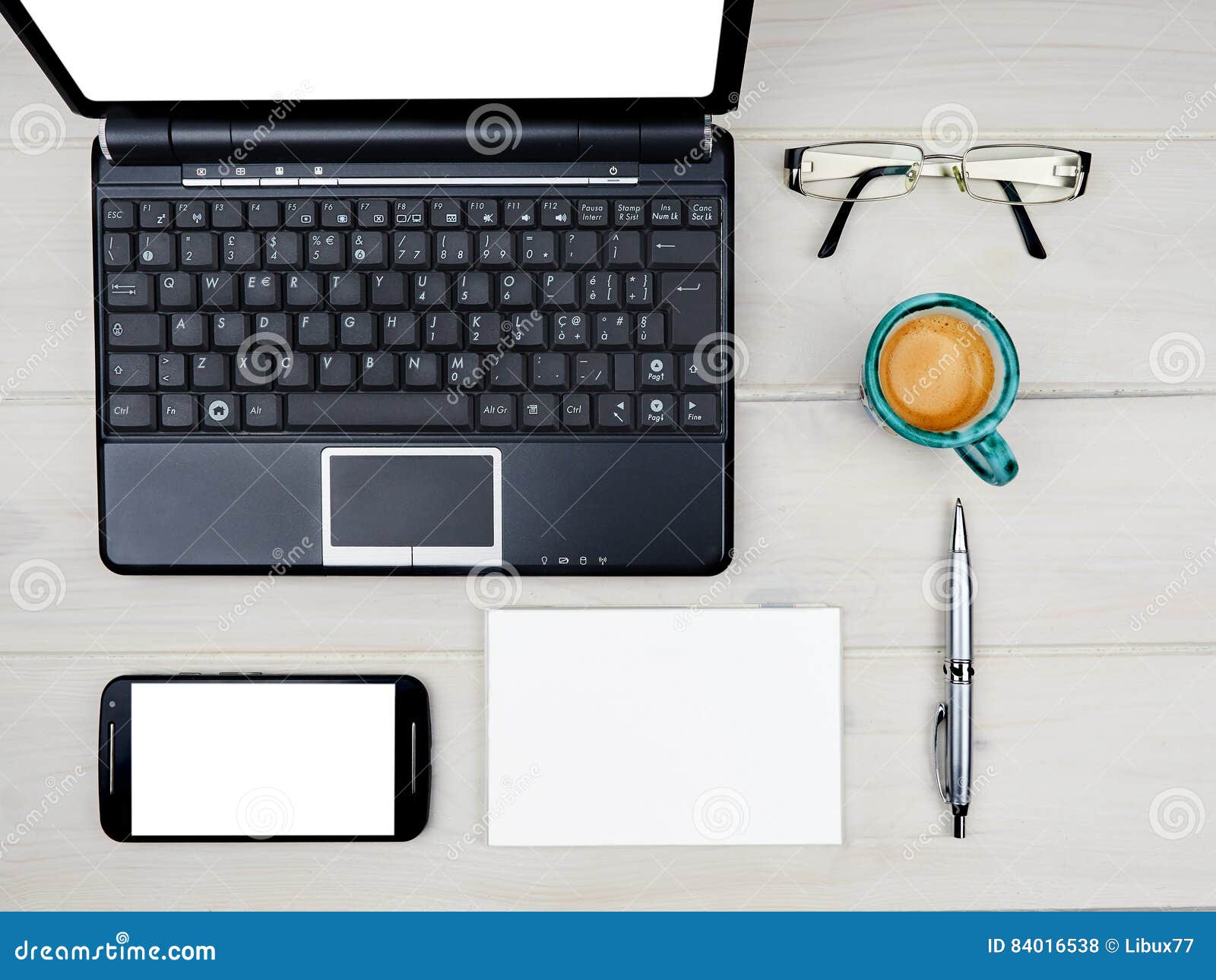 Desktop Business Office Desk Items Stock Photo - Image of tools ...