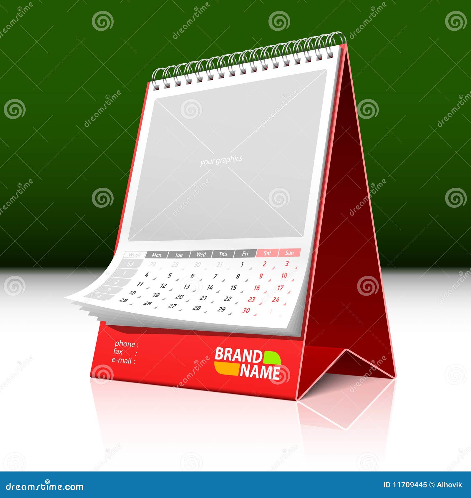 Desktop calendar stock vector. Illustration of tabletop - 11709445