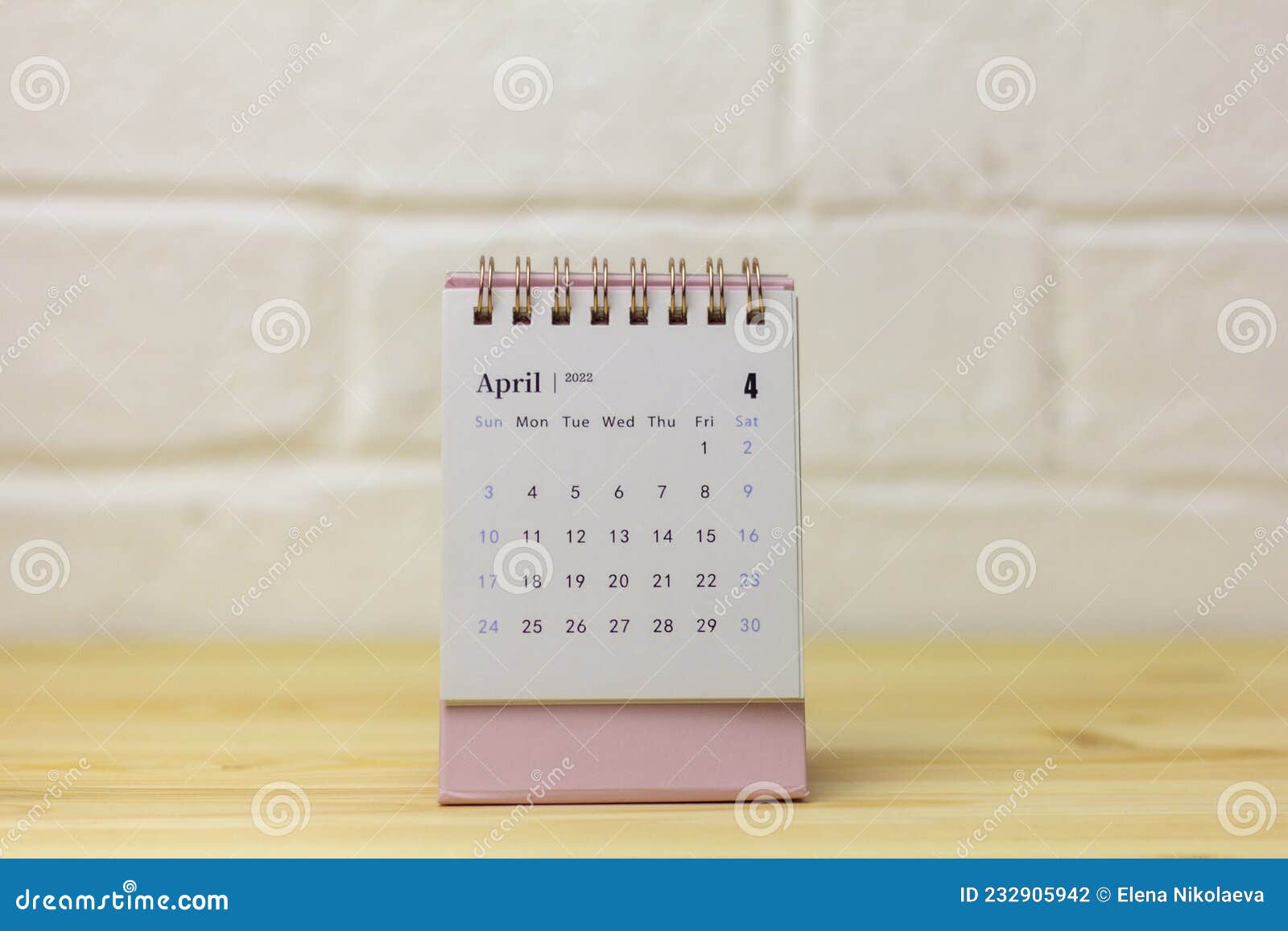 Desktop Calendar for April 2022. Calendar for Planning, Organizing and ...