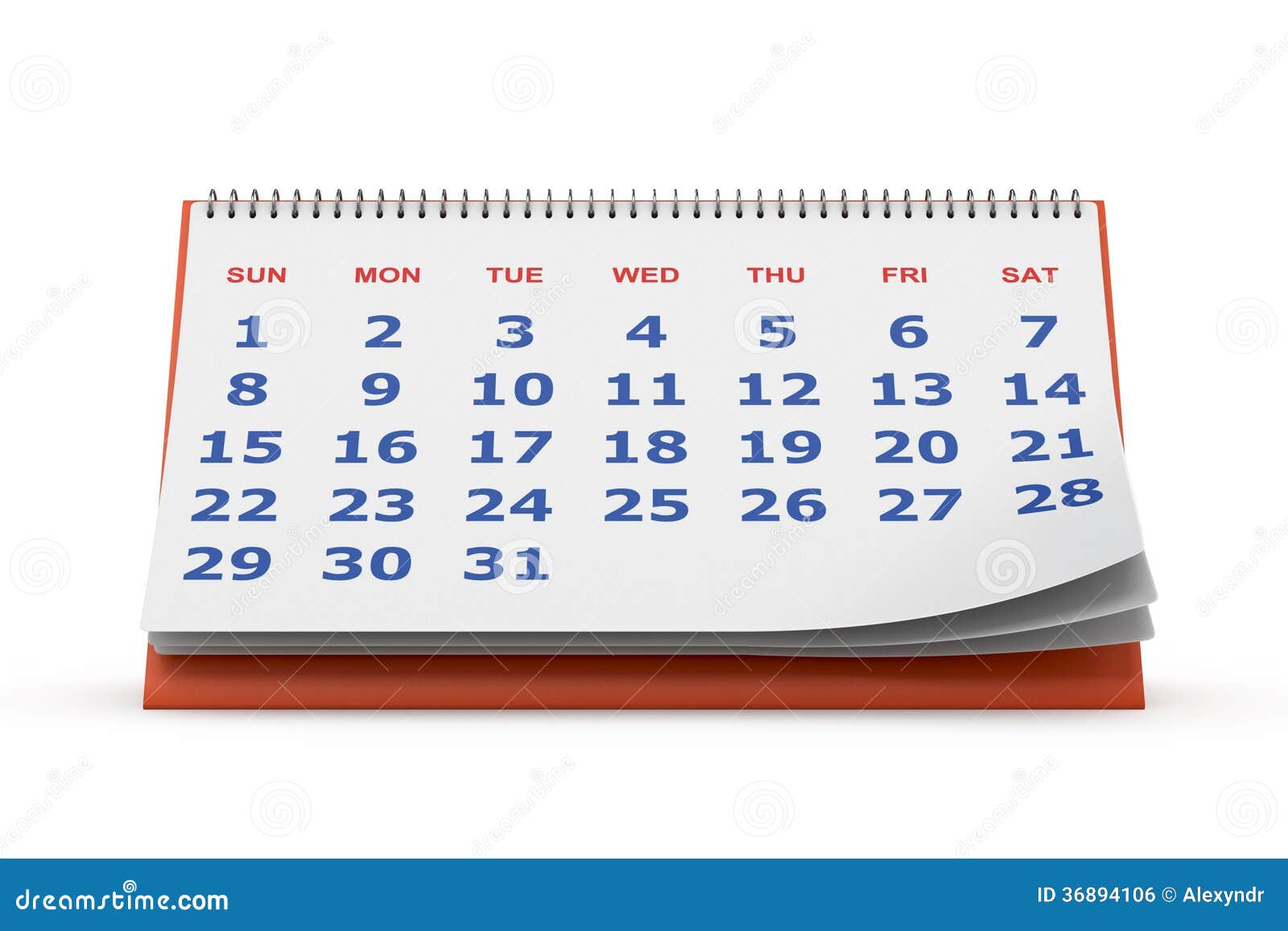 Desktop calendar stock illustration. Illustration of agenda - 36894106