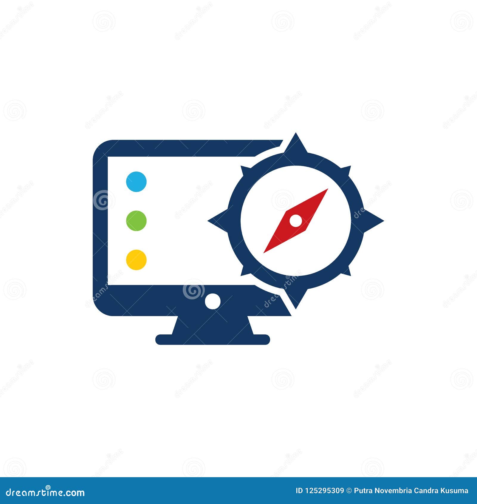 Desktop Compass Logo Icon Design Stock Vector - Illustration of ...