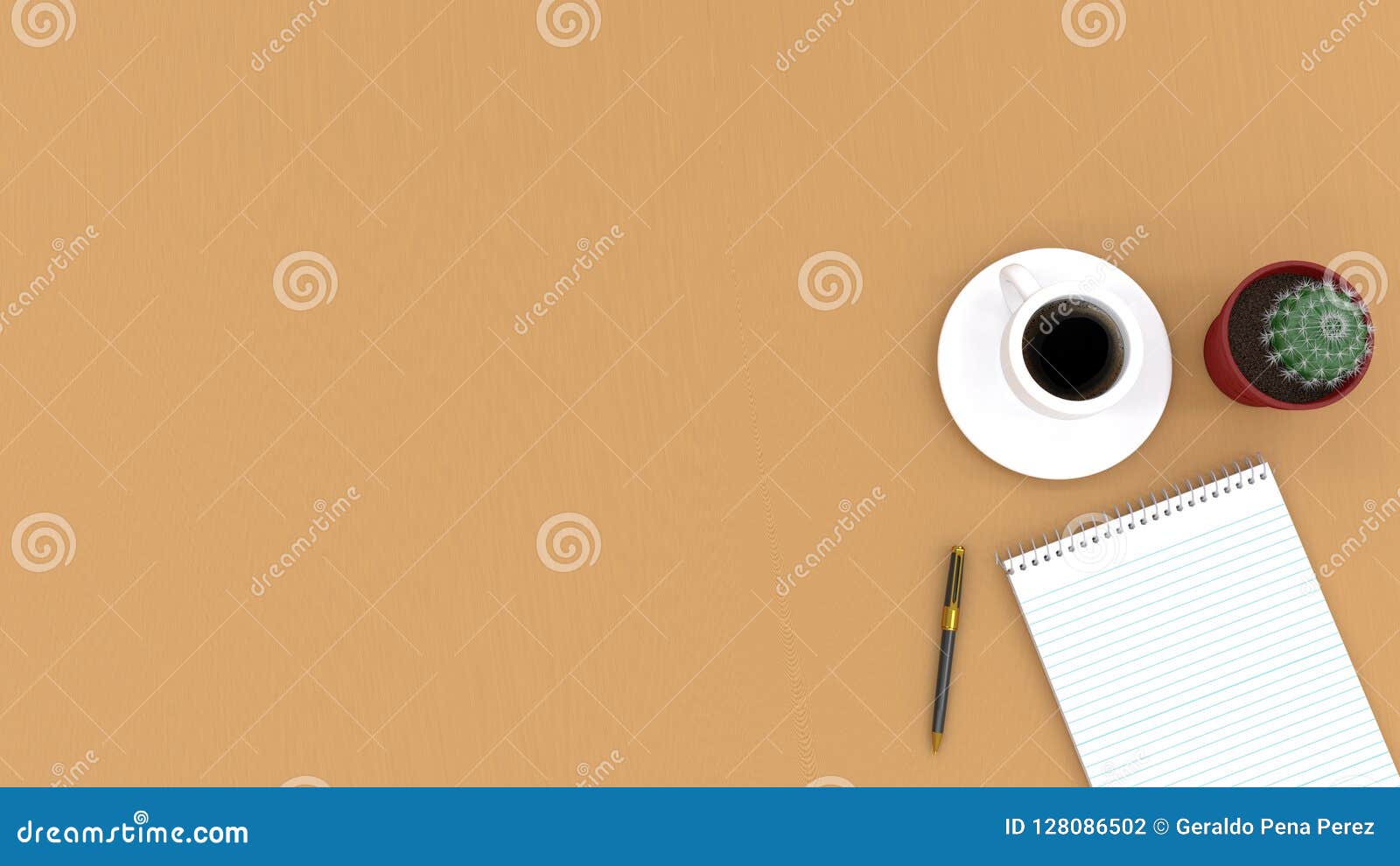 Desktop Composition of Assorted Office Elements Stock Photo - Image of ...