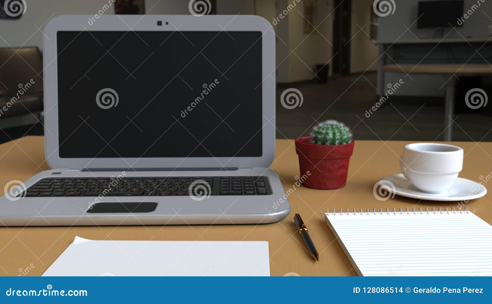 Desktop Composition of Assorted Office Elements Stock Photo - Image of ...