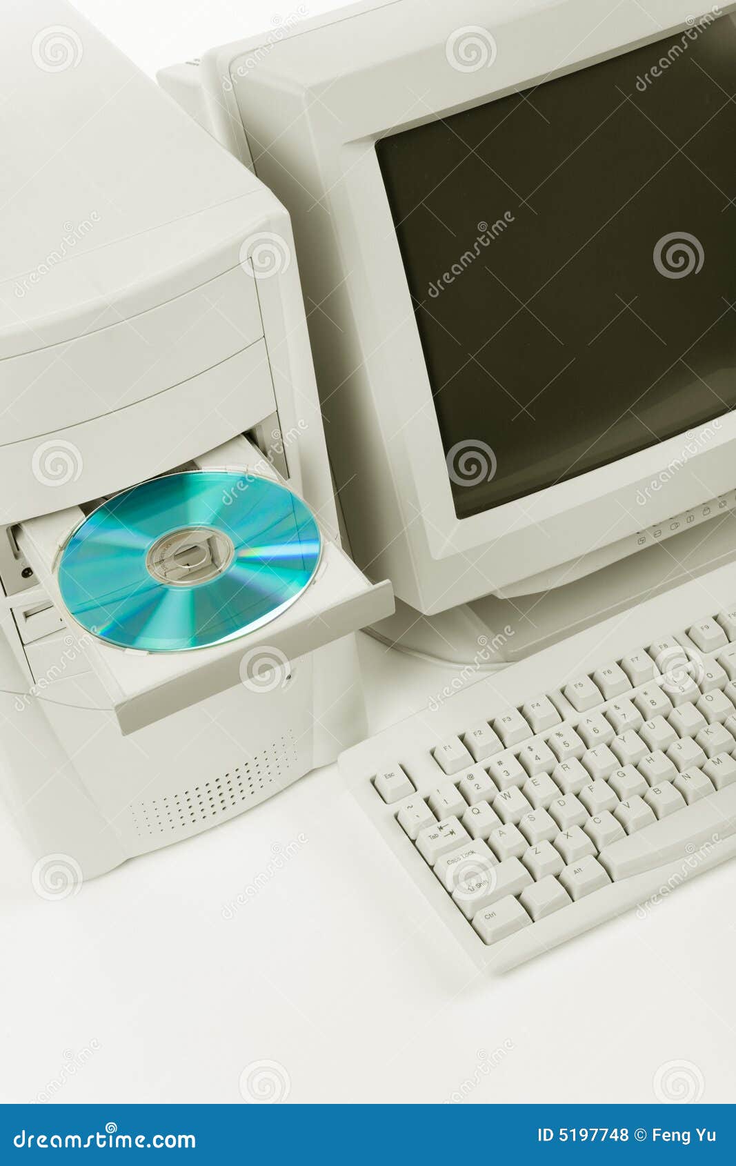 Desktop Computer stock photo. Image of drive, medium, close - 5197748