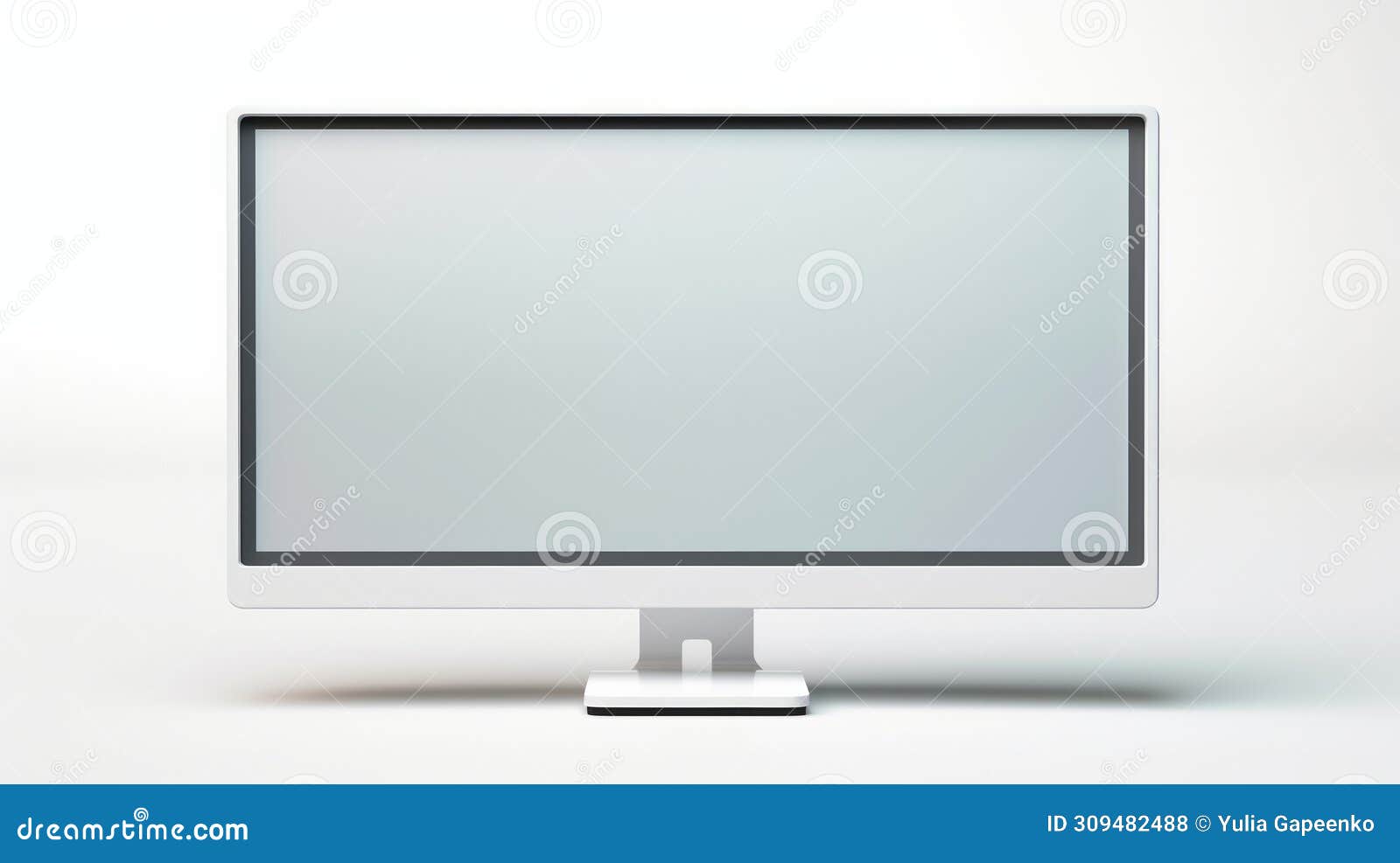An Desktop Computer with Blank Screen Stock Photo - Image of device ...