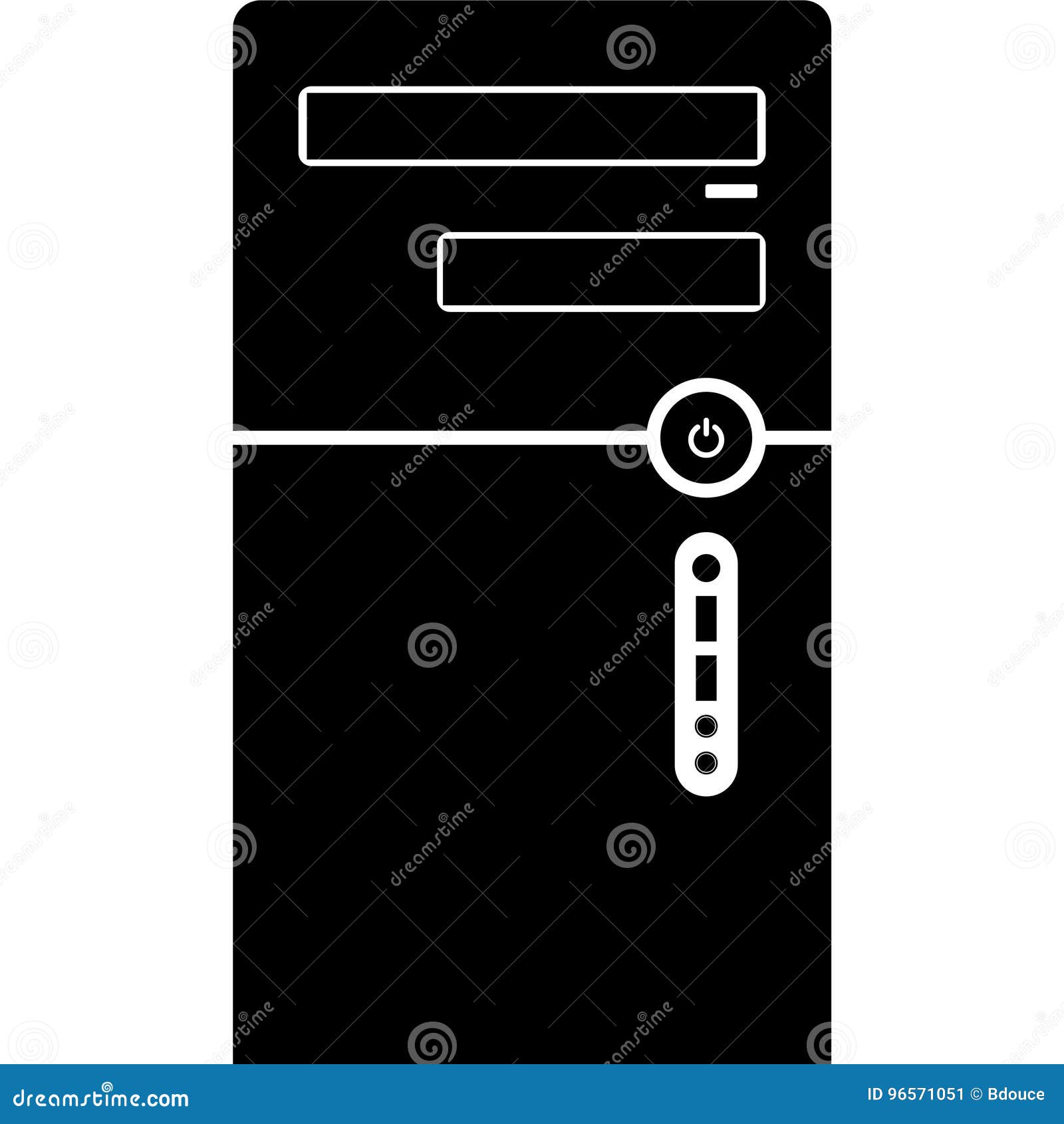 Desktop Computer Case Vector Icon Stock Vector - Illustration of case ...