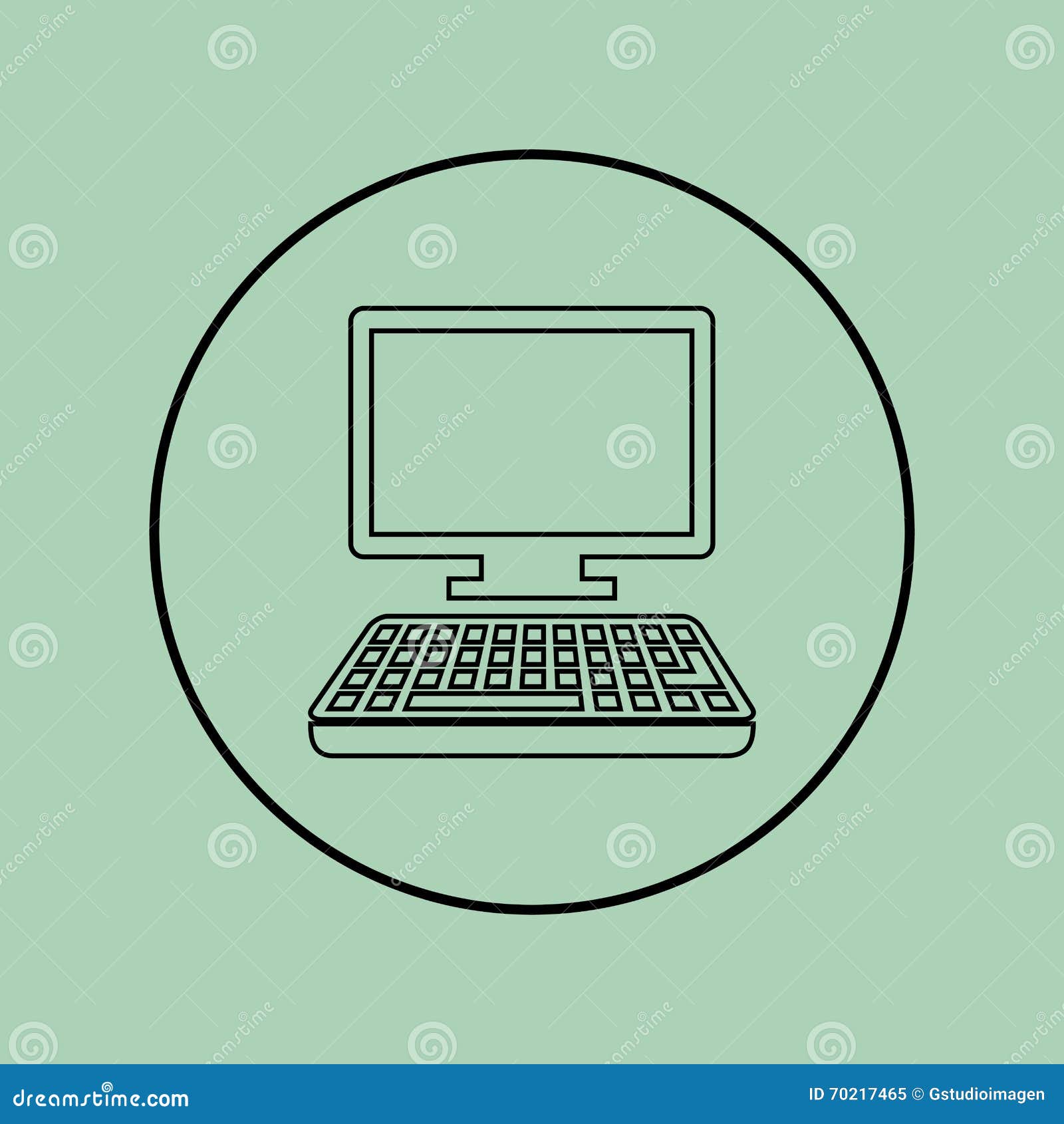 Desktop computer design stock illustration. Illustration of background ...