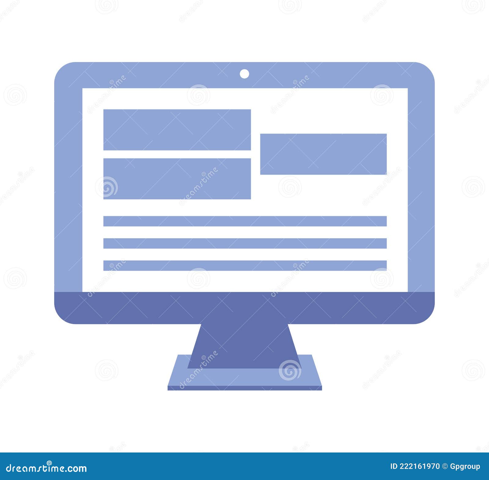 Desktop computer design stock vector. Illustration of modern - 222161970