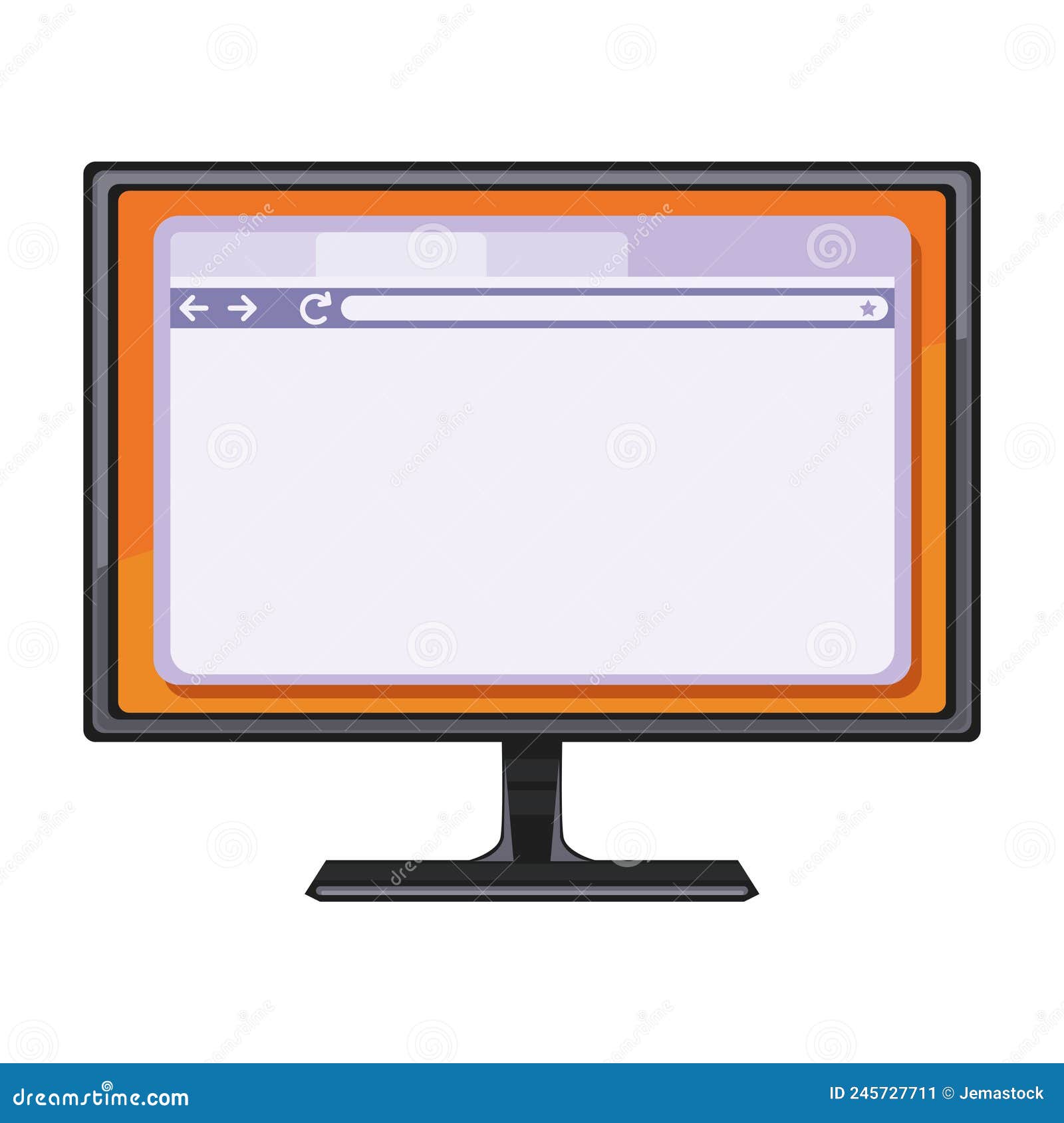 Desktop computer display stock vector. Illustration of business - 245727711