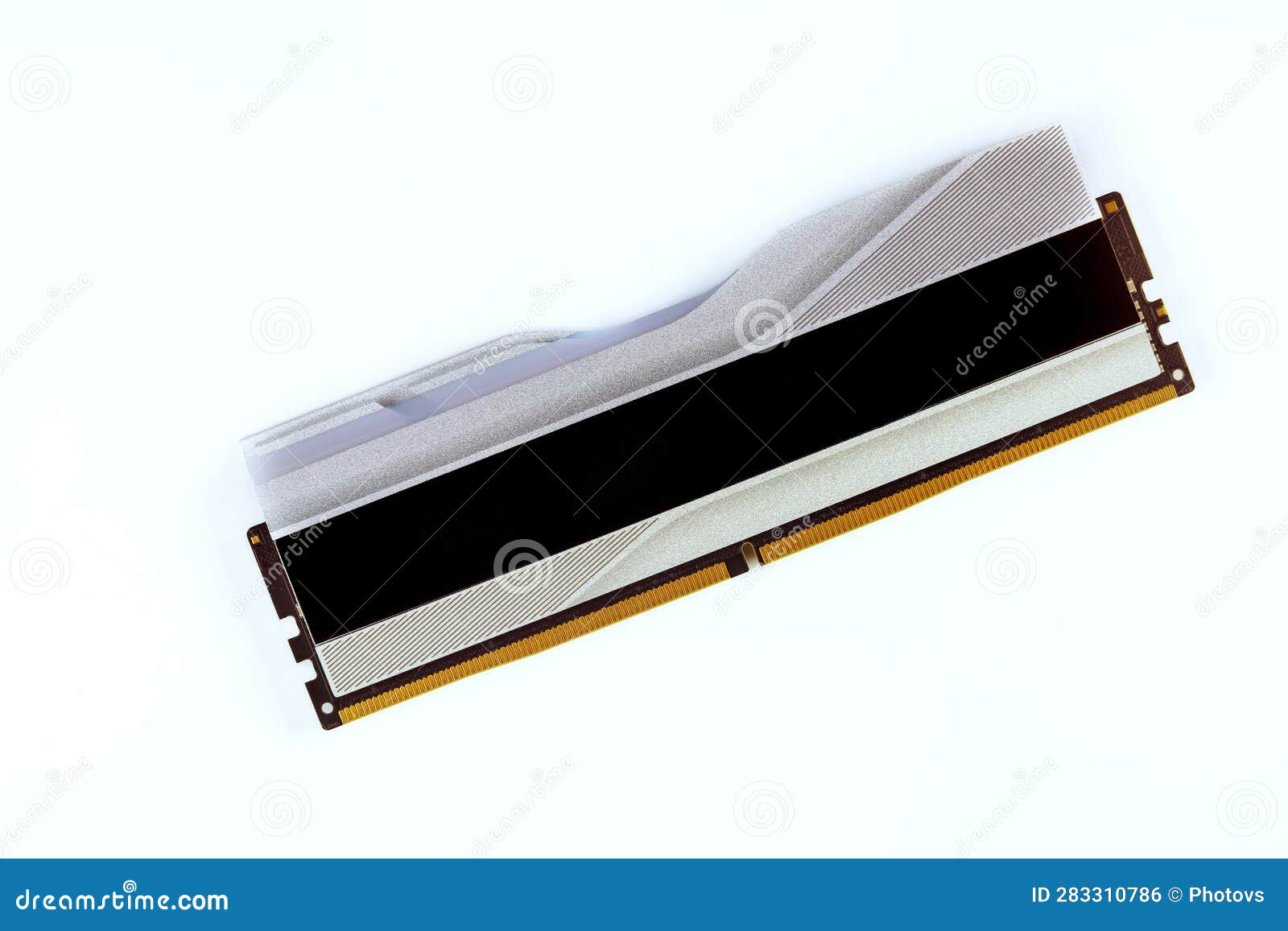 Ddr Sdram Memory Modules Isolated On Black Ddr Chip Combined On A Module Chipset For Desktop