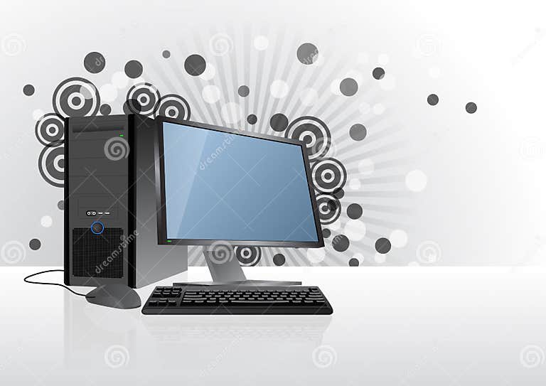 Desktop computer graphic stock vector. Illustration of connect - 67122945