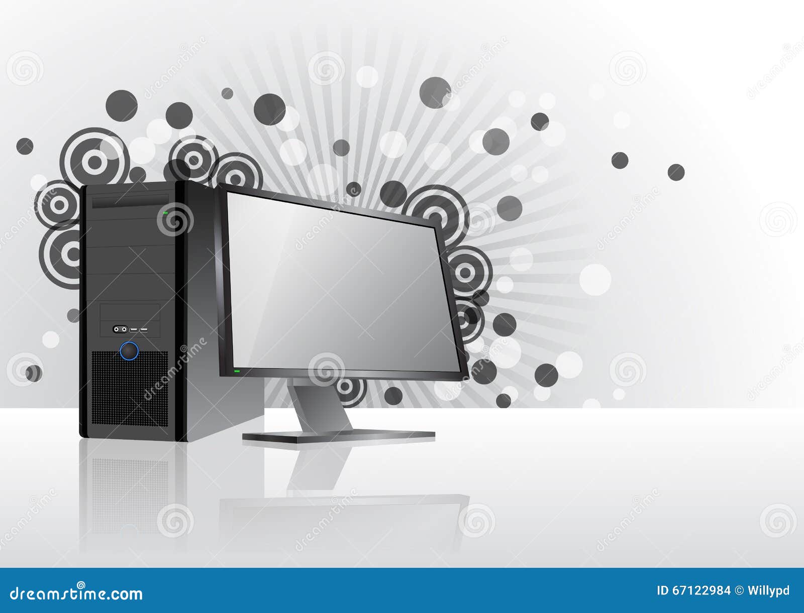 Desktop computer graphic stock vector. Illustration of media - 67122984