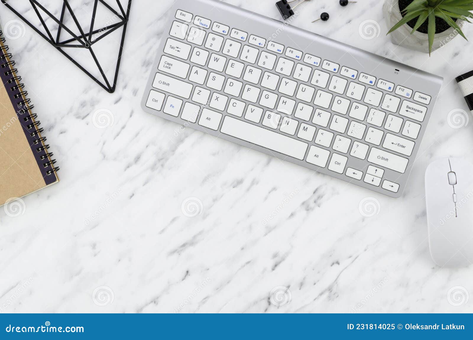 Desktop with Computer. High Quality Photo Stock Image - Image of metal ...