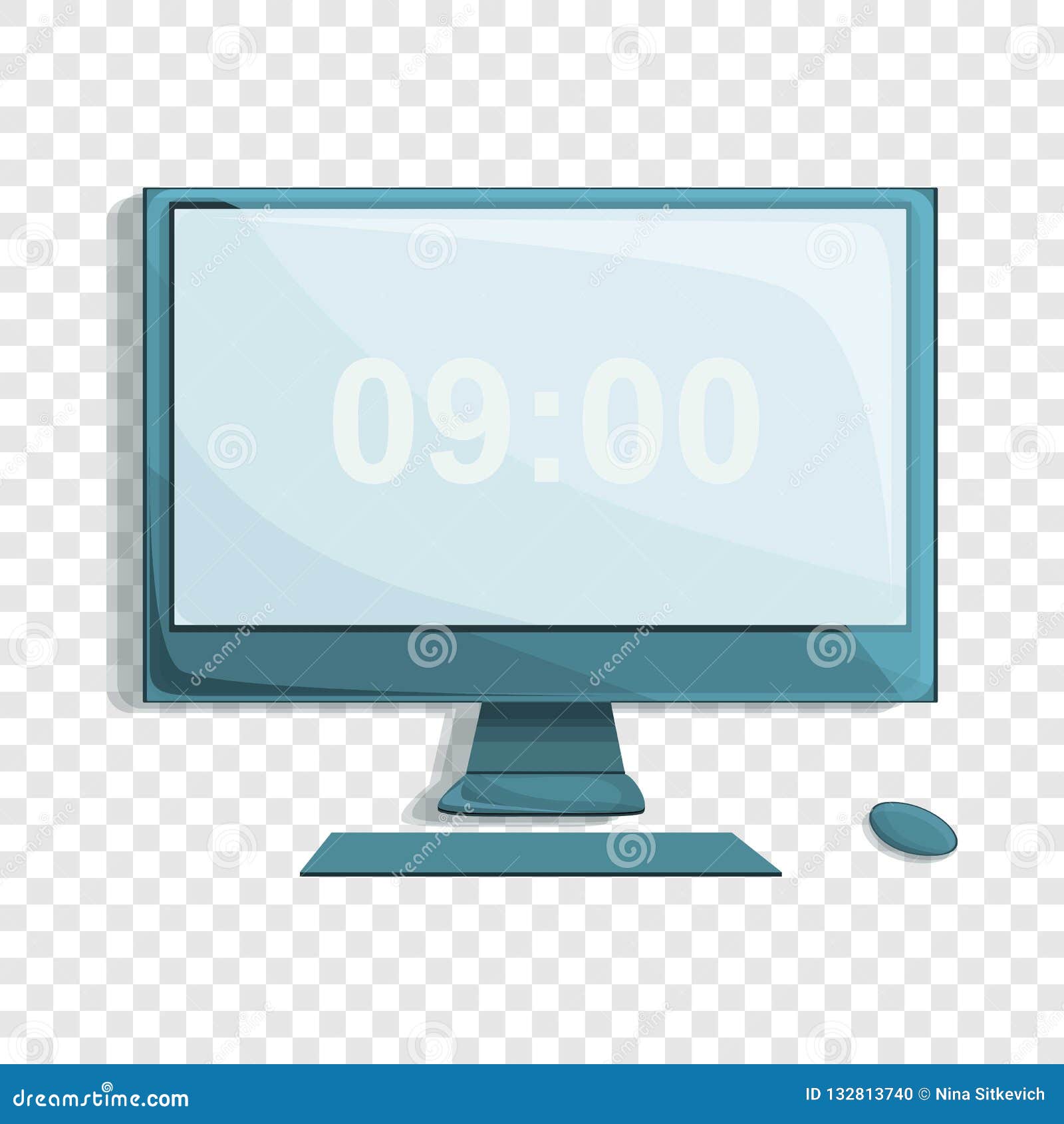 Desktop Computer Icon, Cartoon Style Stock Vector - Illustration of ...