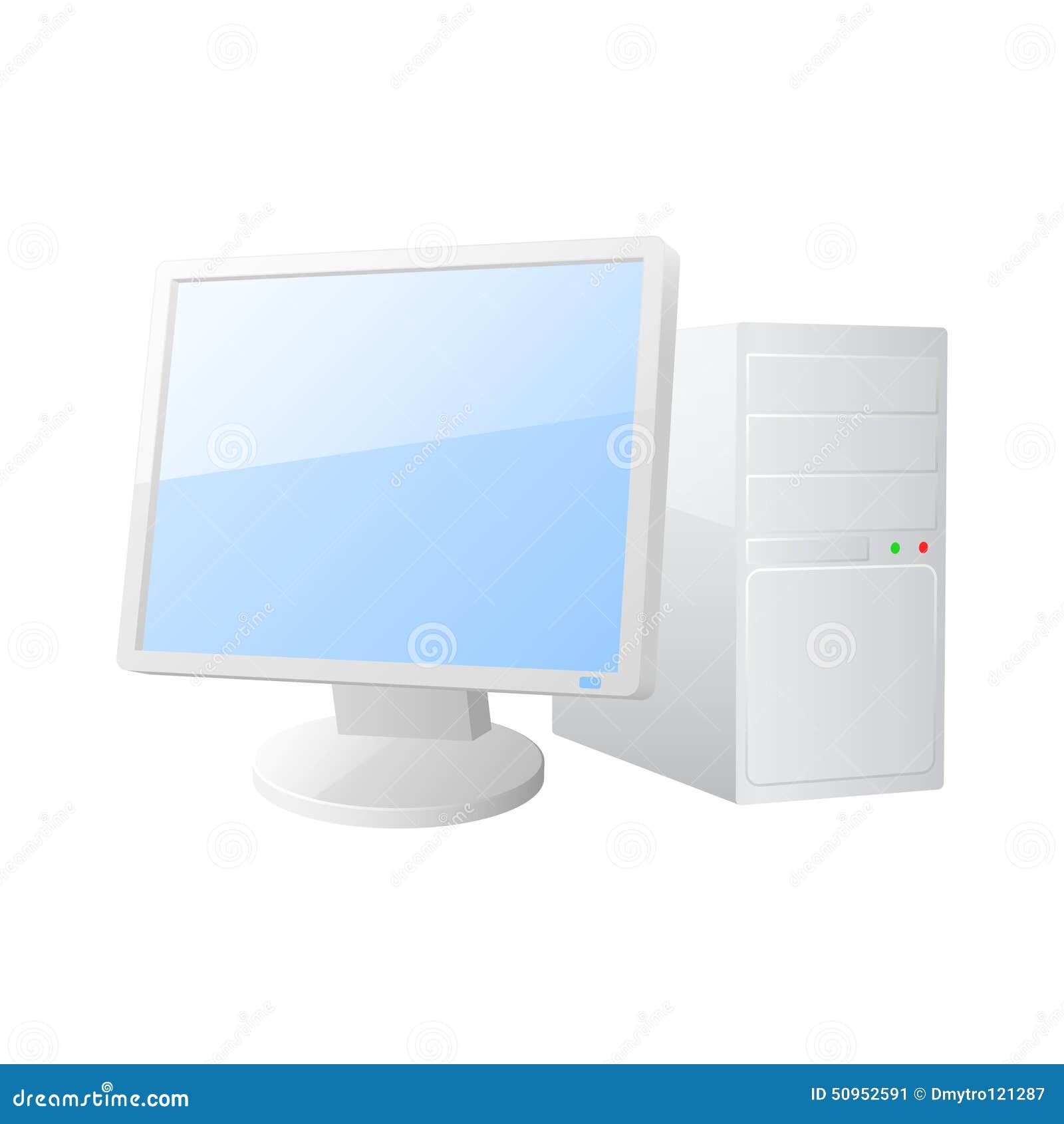 Desktop computer icon stock vector. Illustration of monitor - 50952591