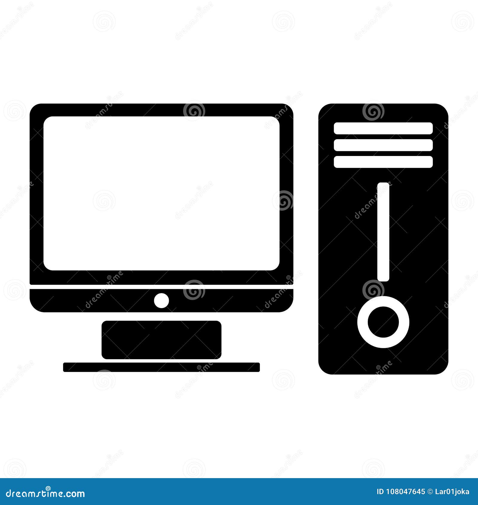 Desktop Computer Icon Image Stock Vector - Illustration of notebook ...