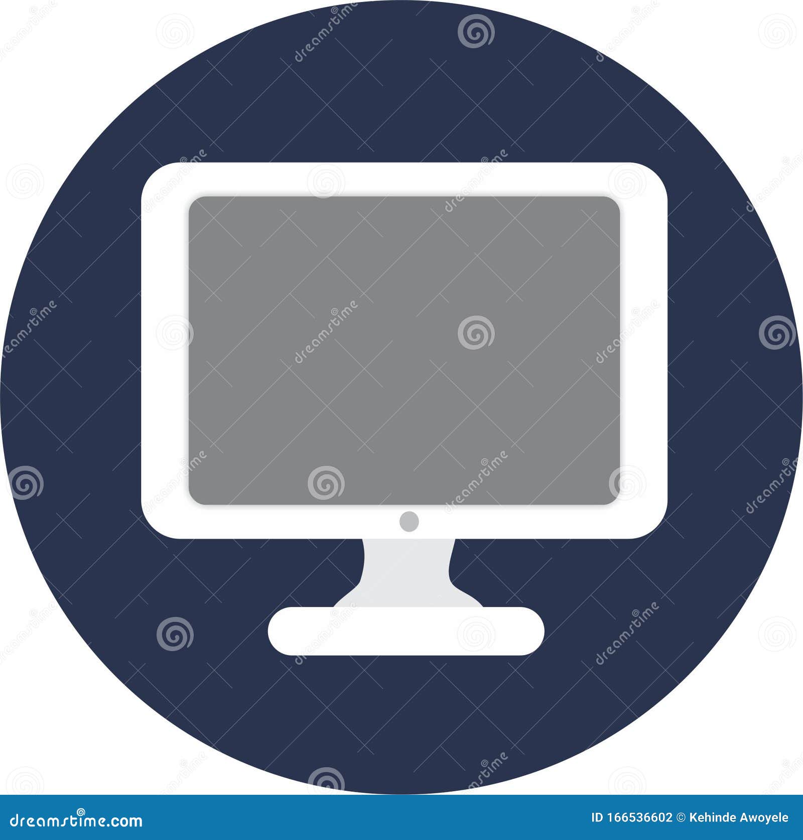 Desktop Computer Icon and Logo Stock Illustration - Illustration of ...