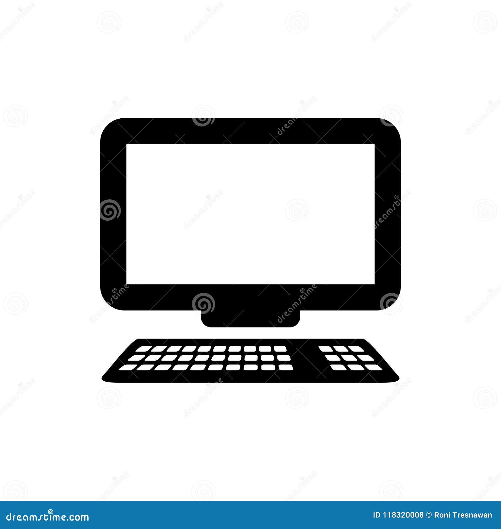 Desktop Computer Icon Symbol Logo Design Stock Vector - Illustration of ...