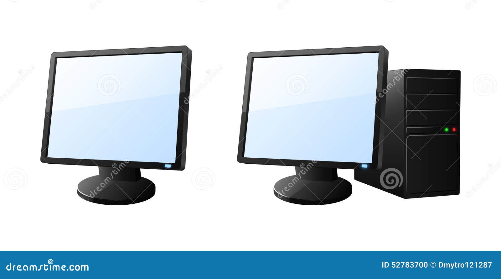 Desktop computer icons stock vector. Illustration of electronics - 52783700