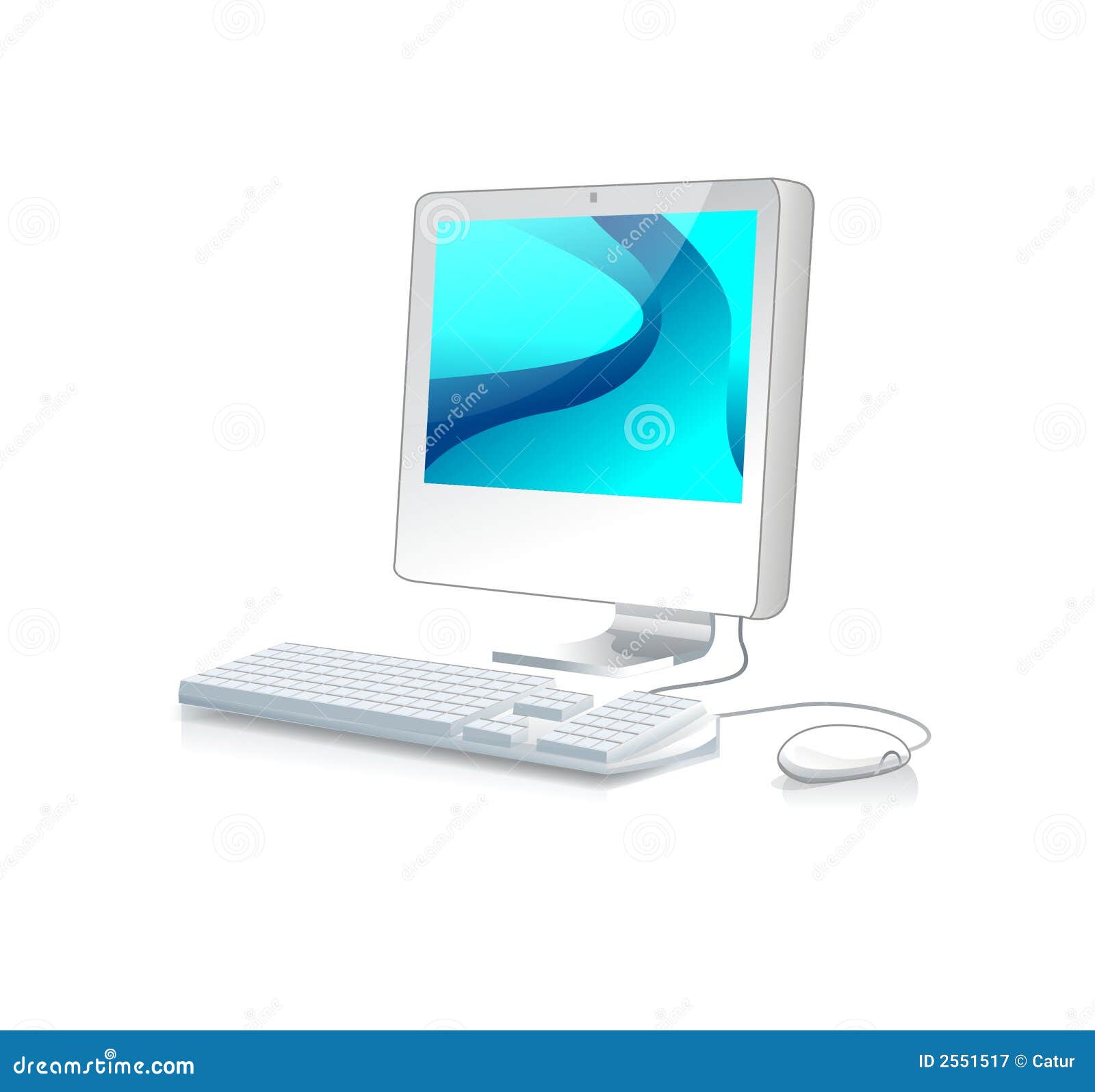 Desktop Computer Illustration Stock Illustration - Illustration of ...